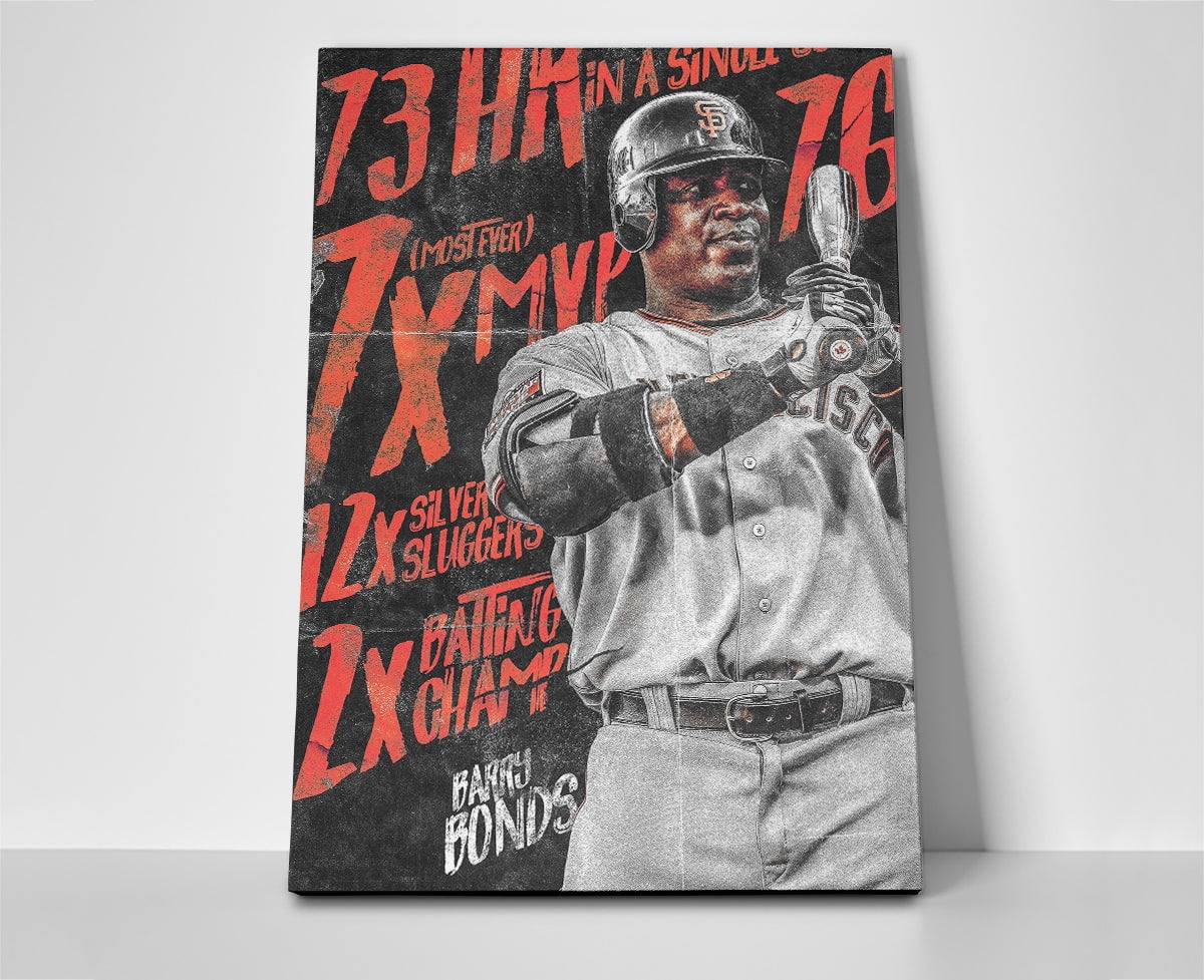 Barry Bonds Stats Poster or Wrapped Canvas - Walmart.com