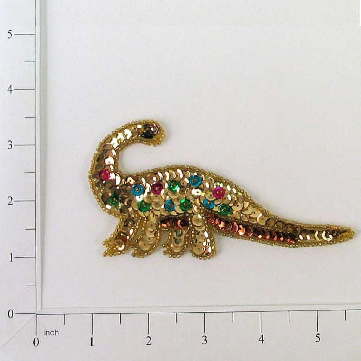 Barry Brachiosaurus Dinosaur Sequin Applique/Patch - Walmart.com