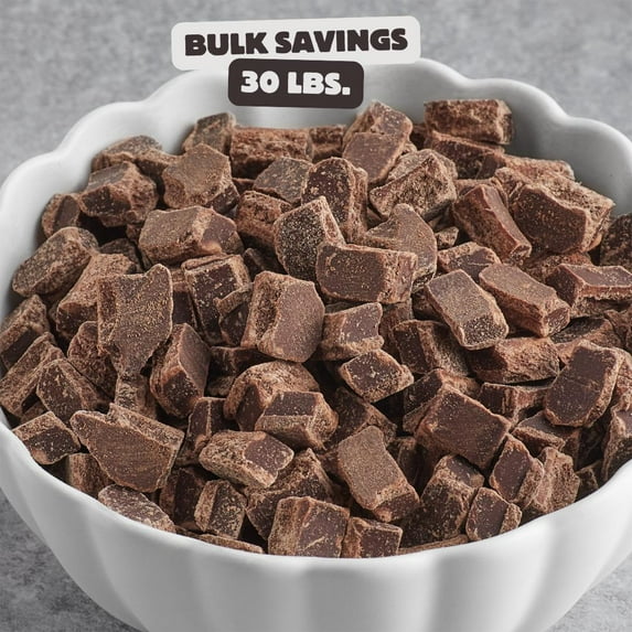 Barry Callebaut .6M Elegant Dark Chocolate Chunks 30 lb. - Walmart.com