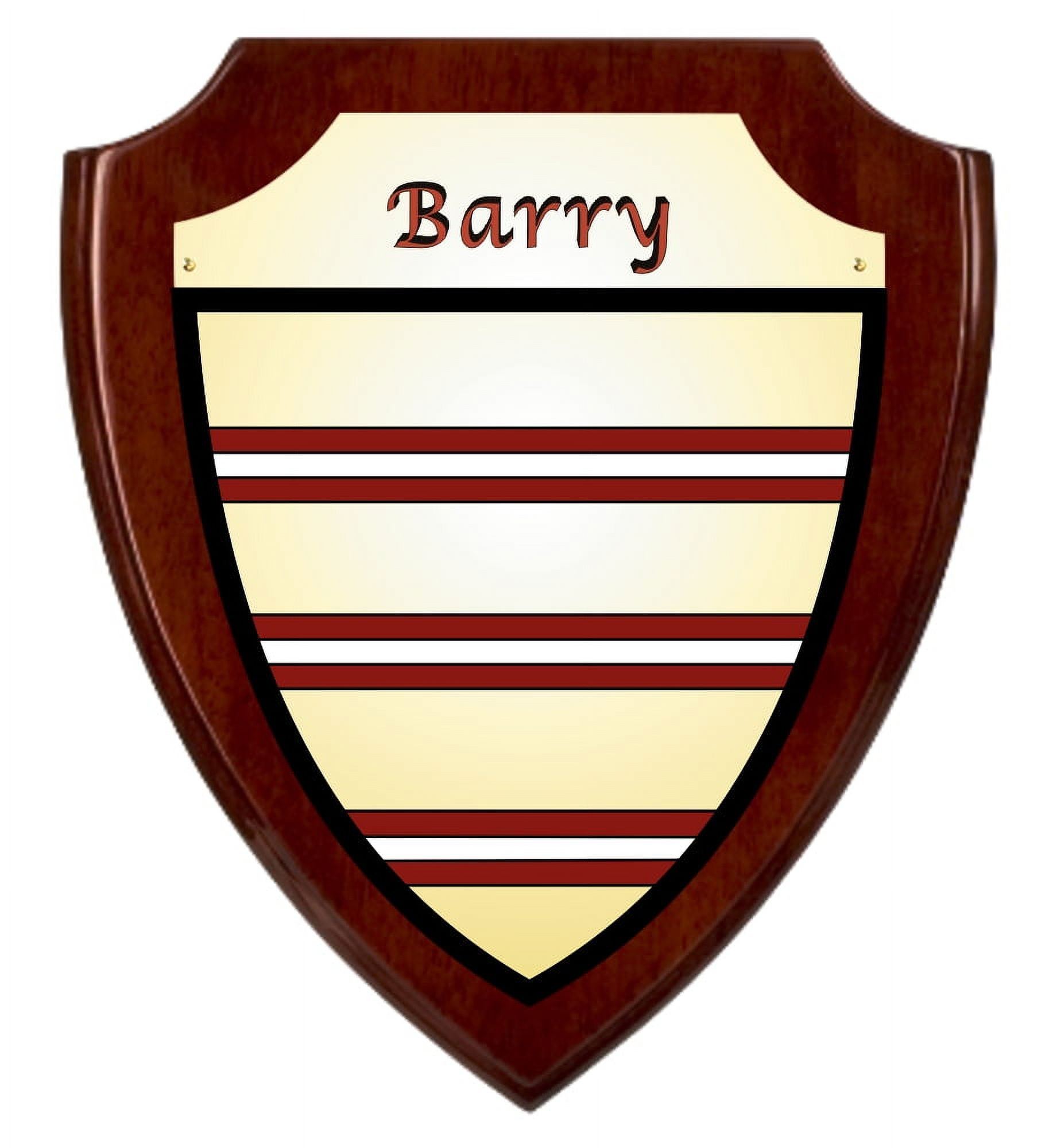 Barry Irish Coat of Arms Shield Plaque - Rosewood Finish - Walmart.com
