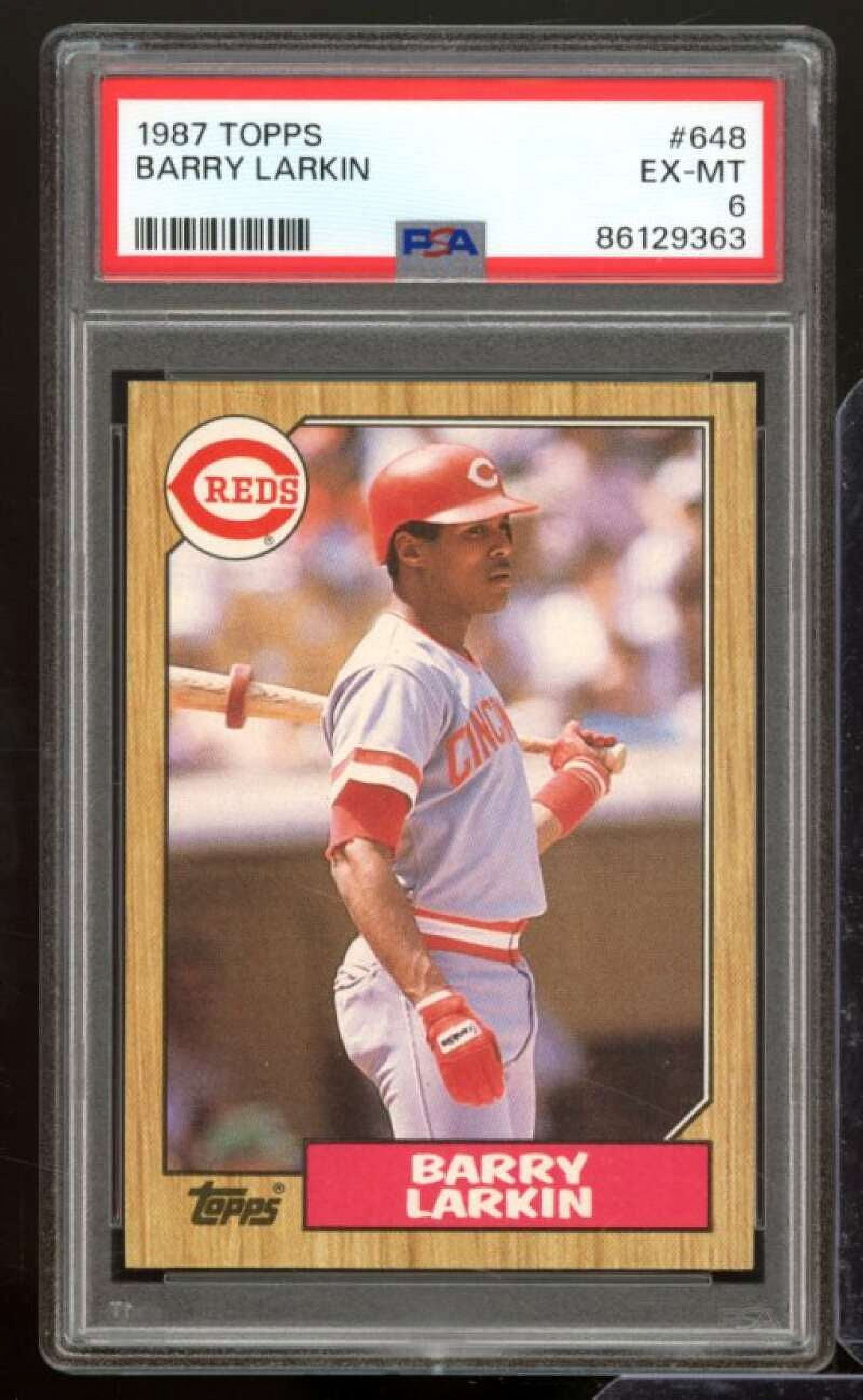 Barry Larkin Rookie Card 1987 Topps #648 PSA 6 - Walmart.com