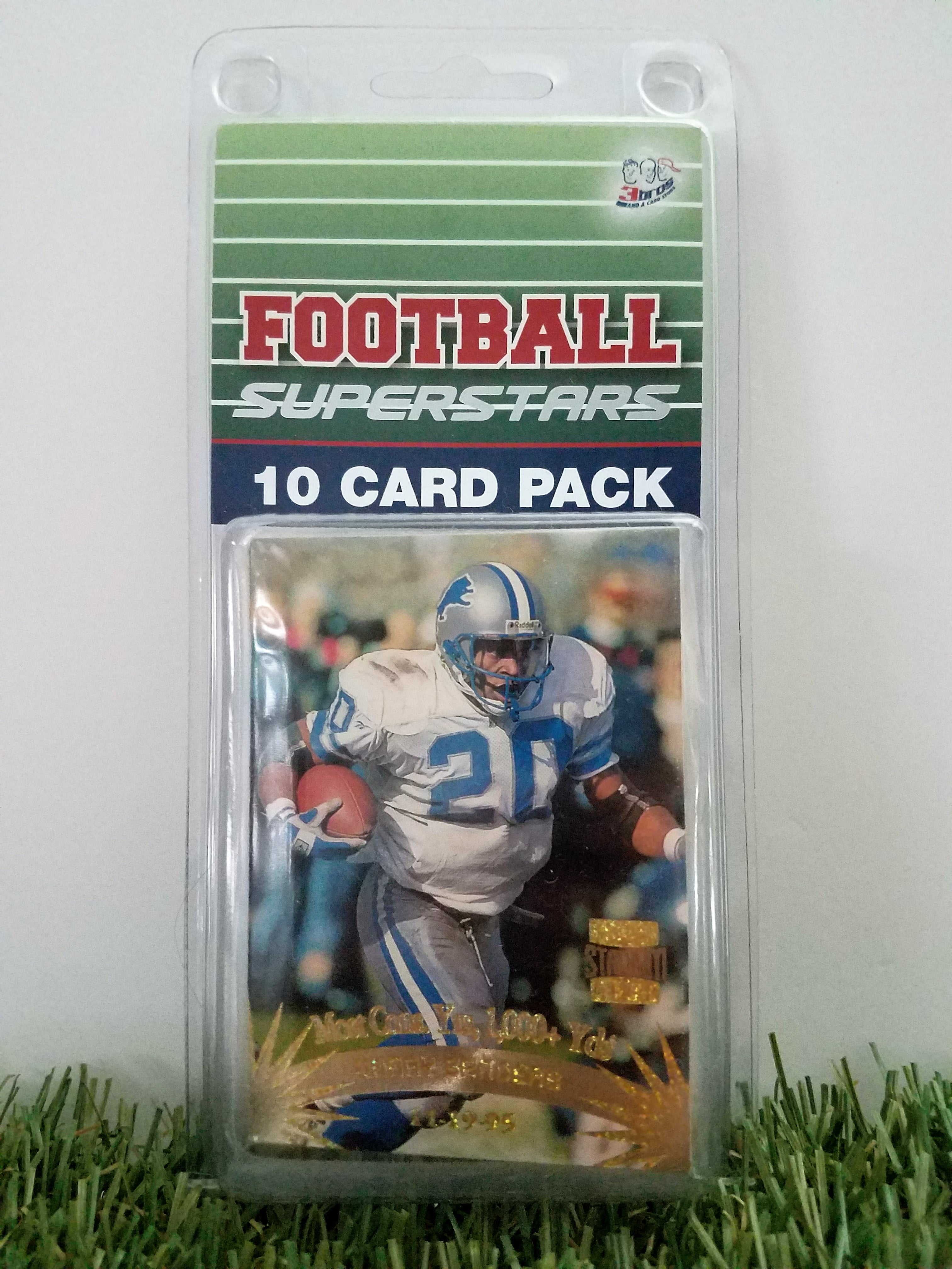 Barry Sanders- (10) Card Pack NFL Football Superstar Barry Sanders ...