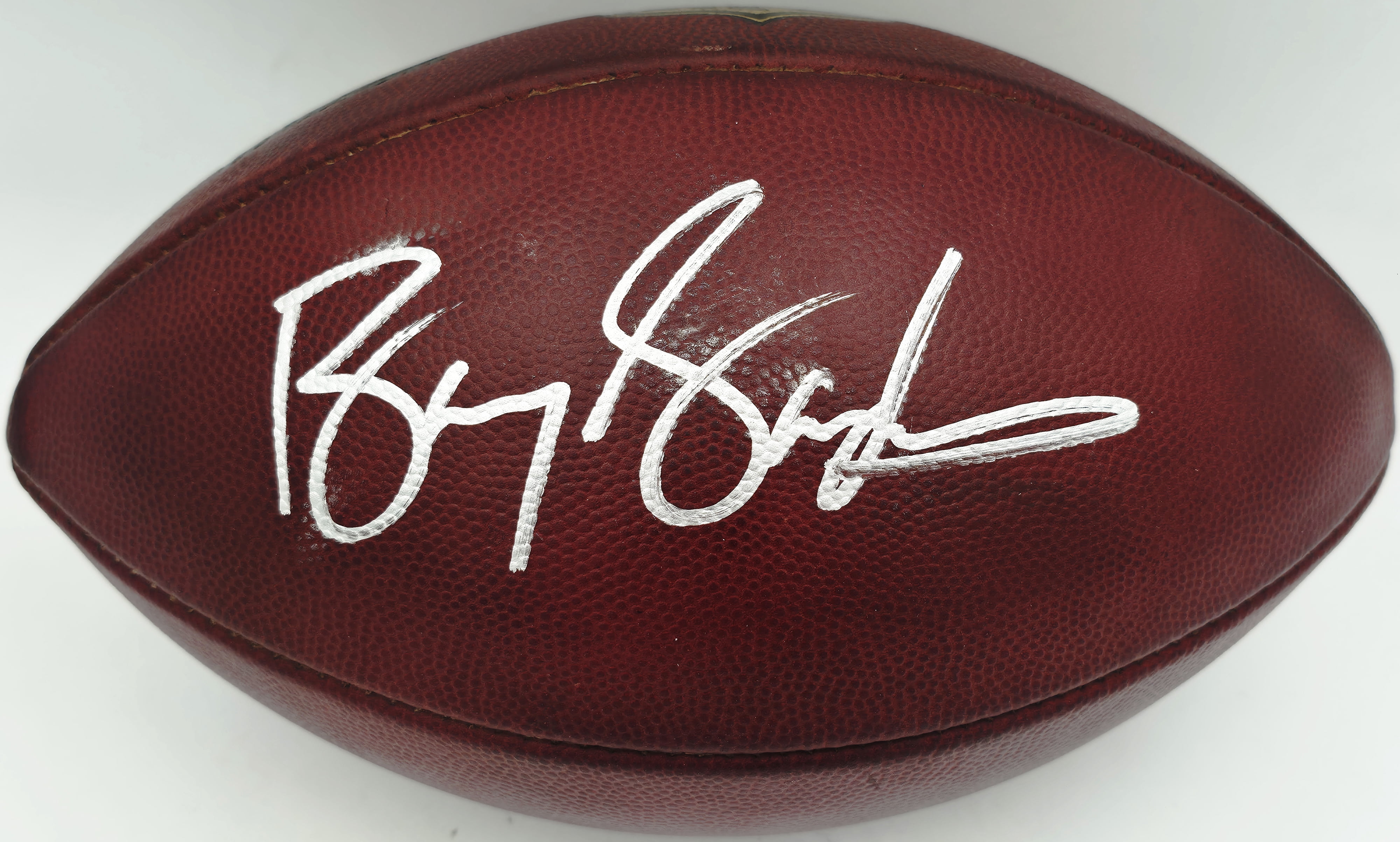 Barry Sanders Autographed Official NFL Leather Game Prepped Football ...