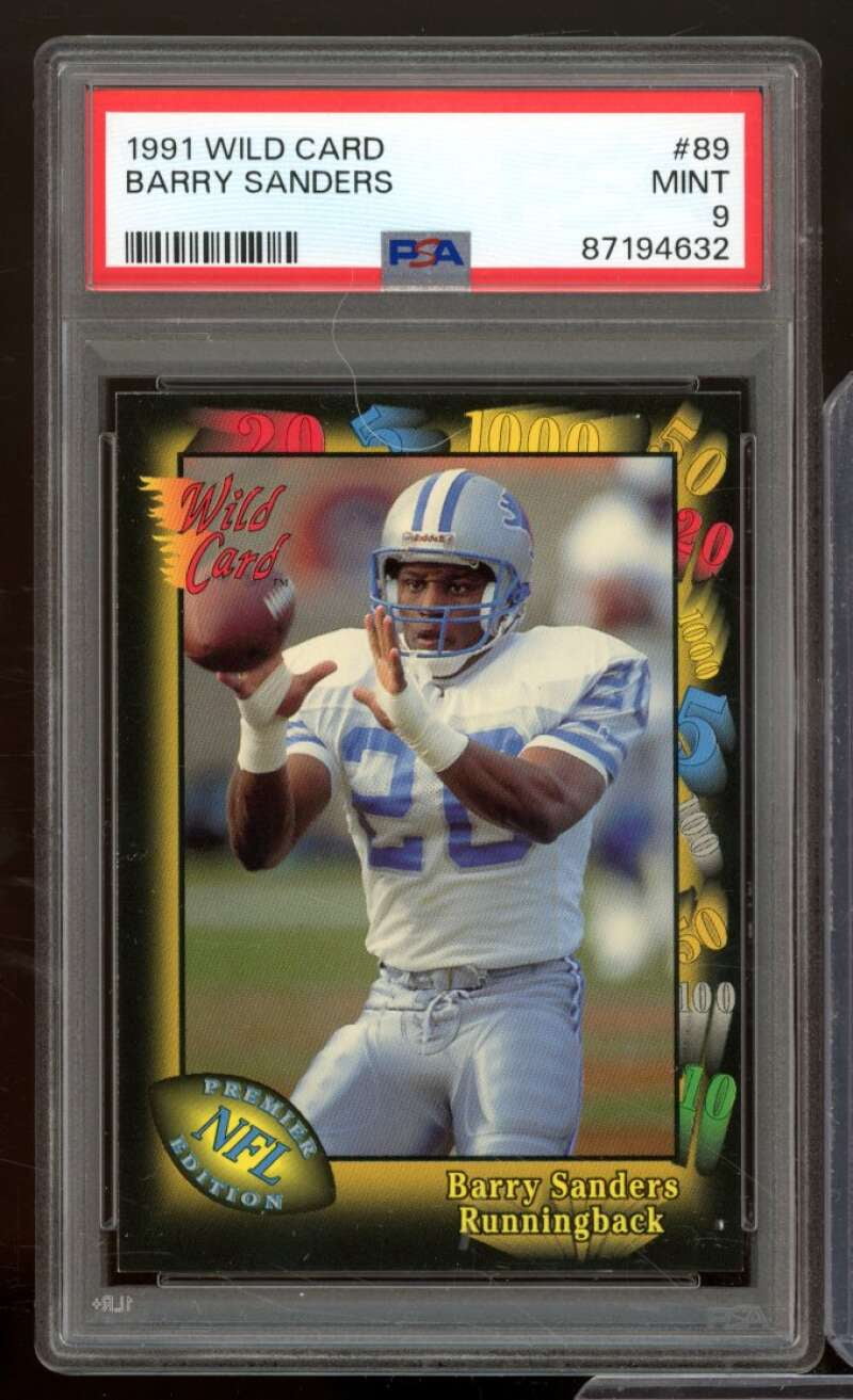 Barry Sanders 1991 Wild Card #89 PSA 9 Display Trading Card - Walmart ...