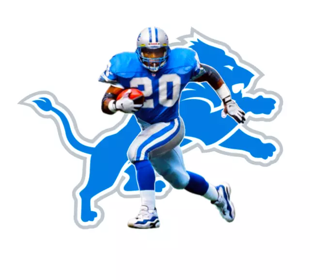 Barry Sanders Detroit Football Team Logo Sticker Baseball Sticker ...