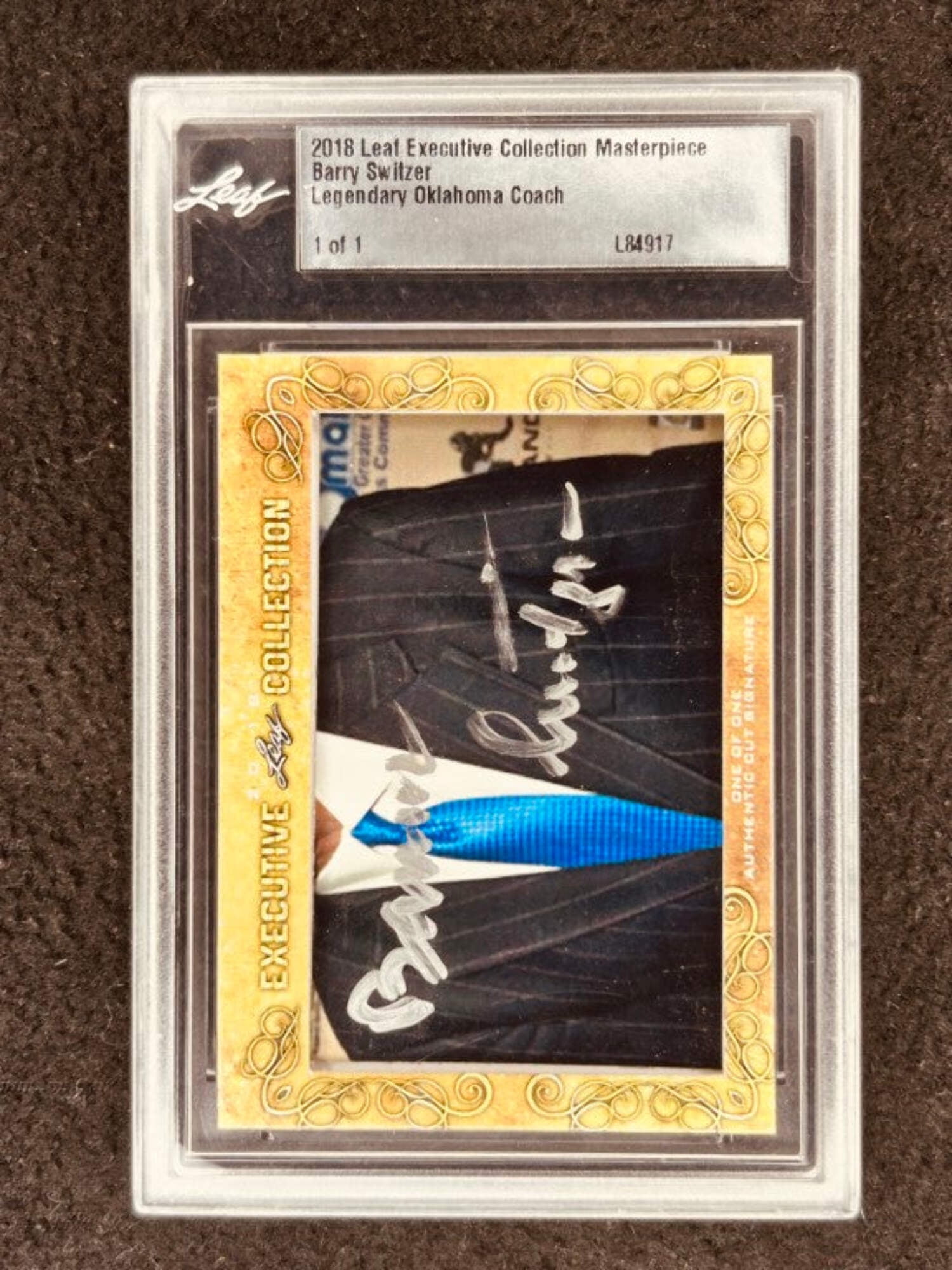 Barry Switzer 2018 Leaf Masterpiece Cut Signature certified autograph ...