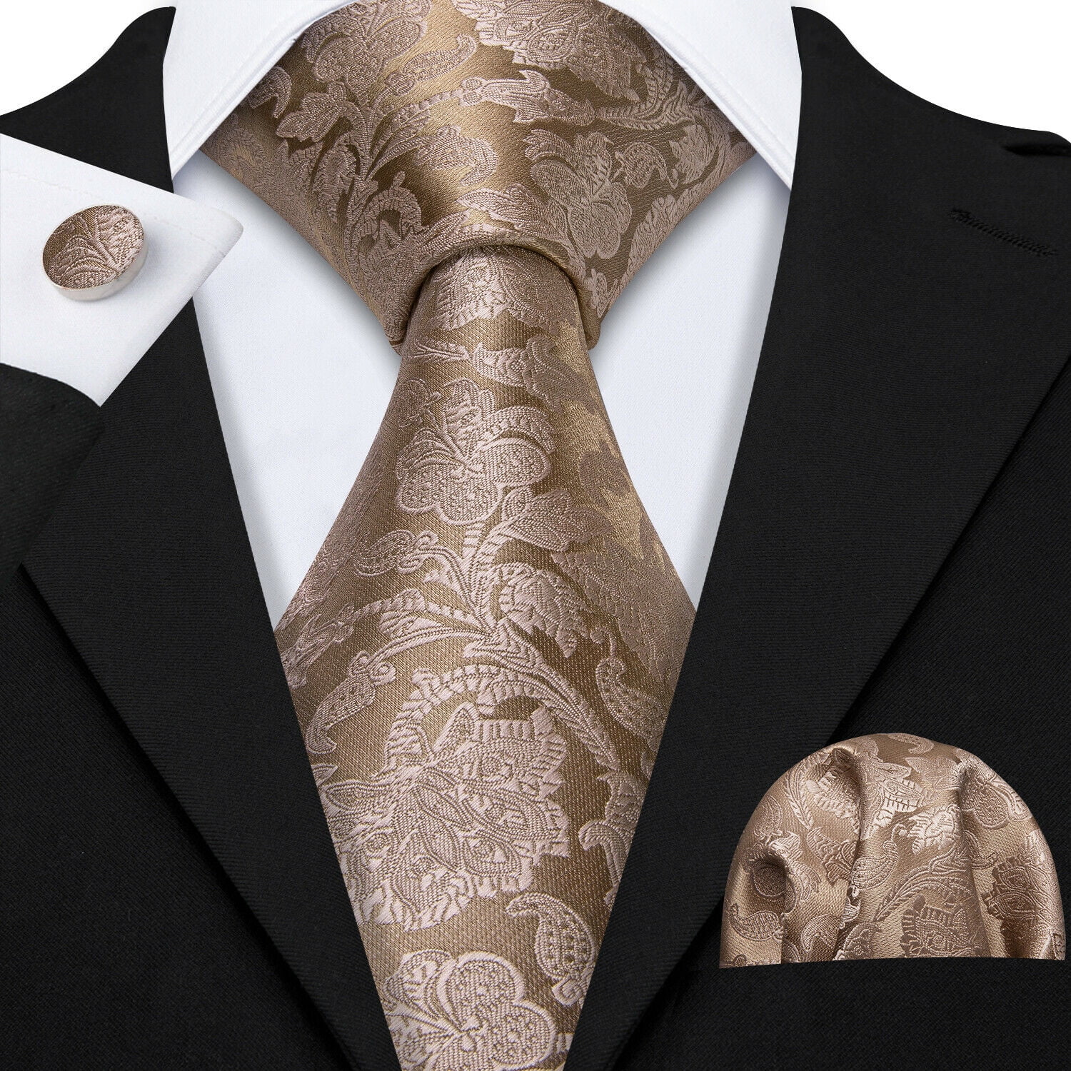 Barry.Wang Classic Ties for Men Formal Business Wedding Solid Paisley ...