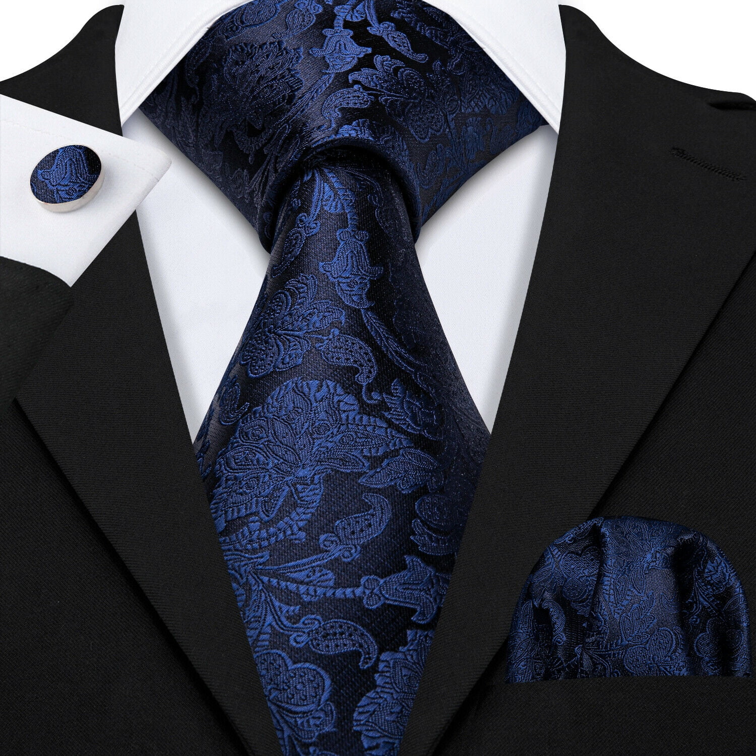 Barry.Wang Classic Ties for Men Formal Business Wedding Solid Paisley ...