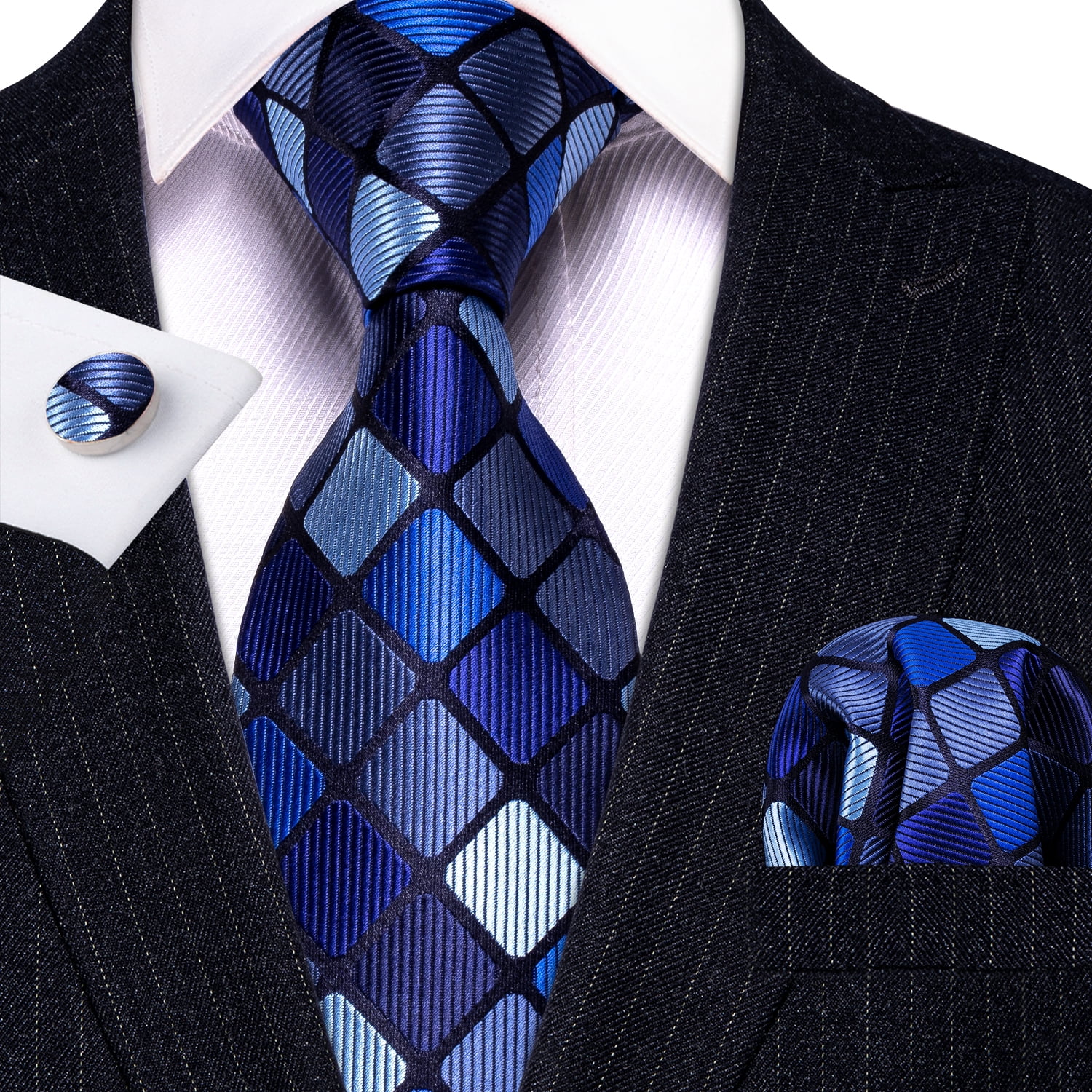 Barry.Wang Classic Ties for Men Formal Business Wedding Solid Paisley ...