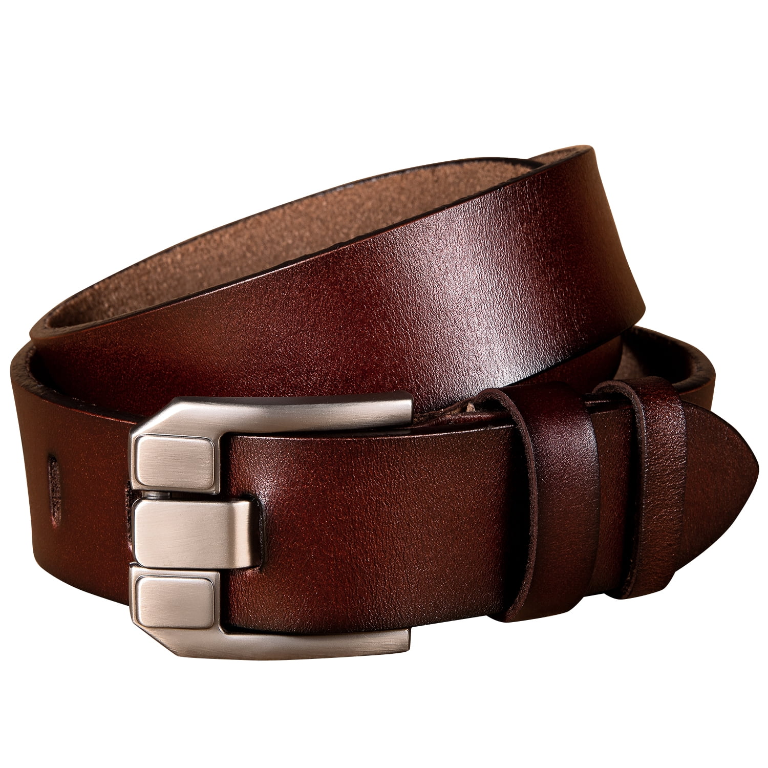 Barry.Wang Men's Ratchet Belt with Solid Automatic Buckle Genuine ...