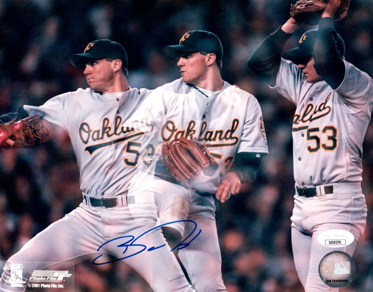 Barry Zito Signed Autographed 8X10 Photo Athletics Exposure CREASED JSA ...