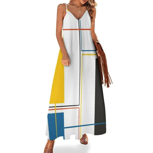 Bars and Stripes 60s Mod inspired by Piet Mondrian Sleeveless Dress ...