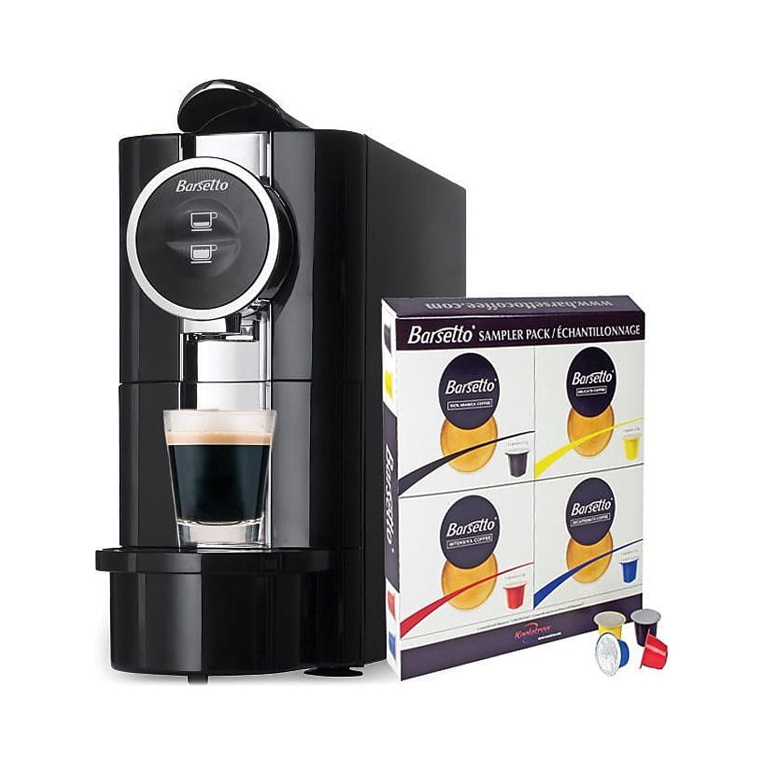 Barsetto Espresso Machine with 20 Capsule Sampler Pack - Walmart.com