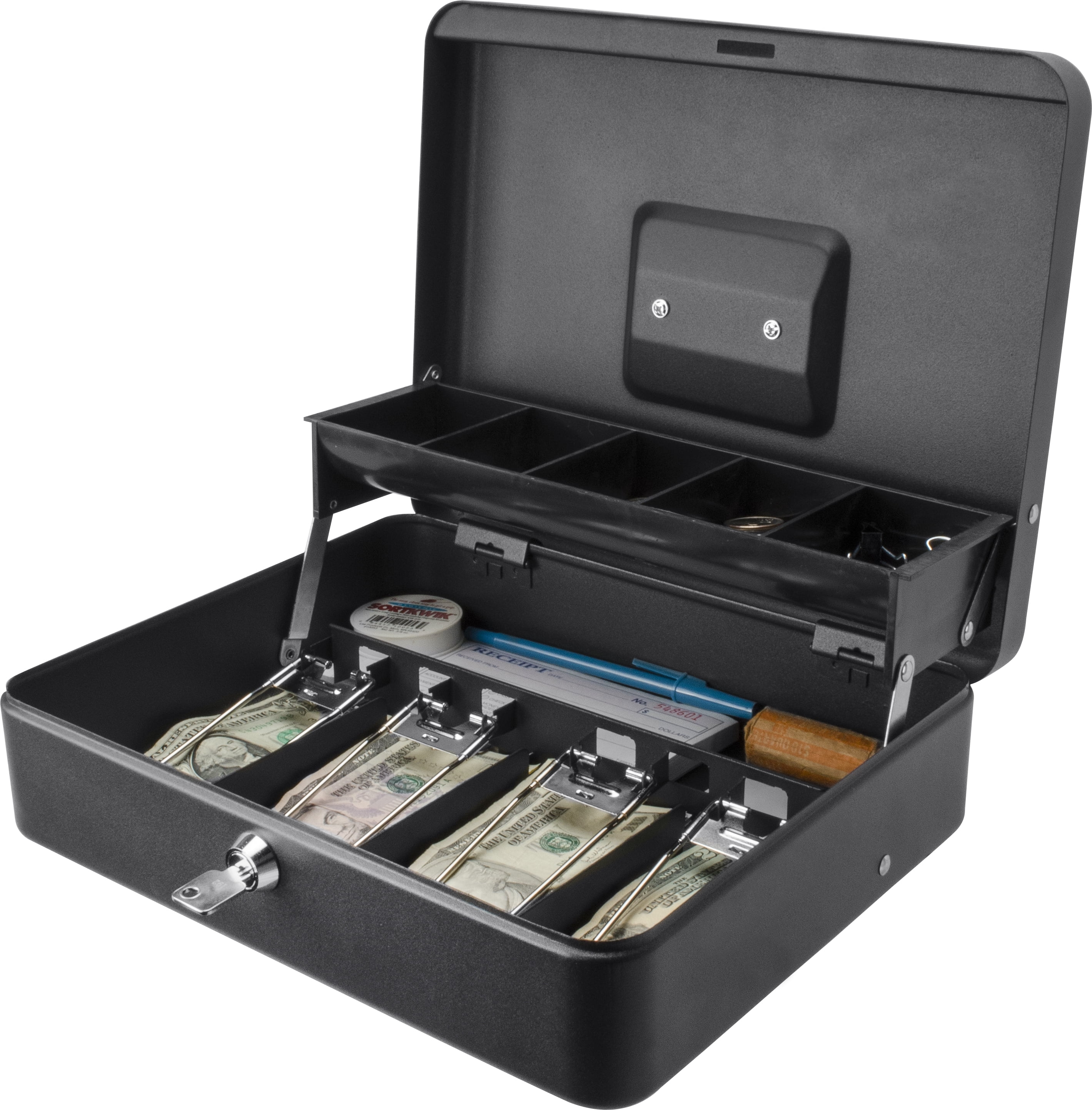 Barska 12 inch Standard Register Style Cash Box with Key Lock - Walmart.com