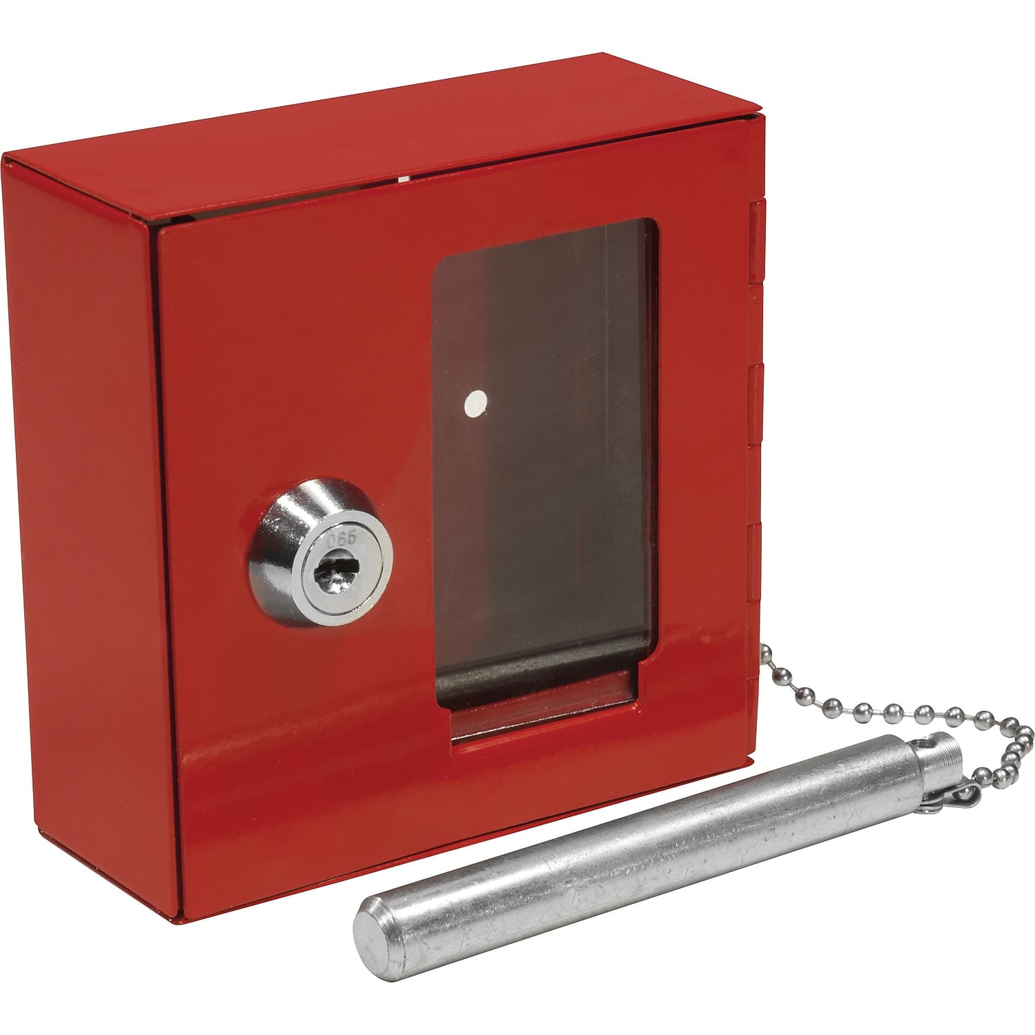 Barska Emergency Key Box, Small, Red, Breakable Glass Panel, Steel ...