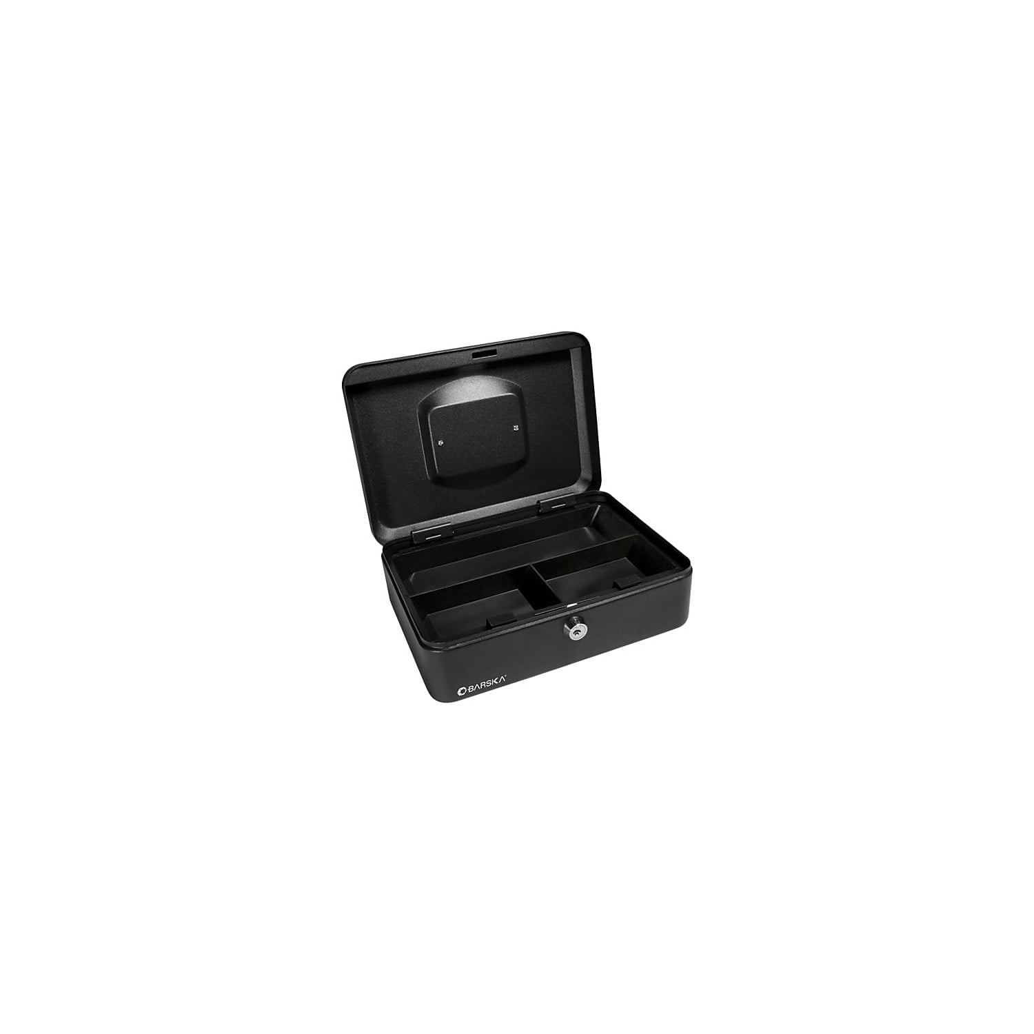 Barska Small Key Lock Cash Box 3 Compartments Black CB11830 - Walmart.com