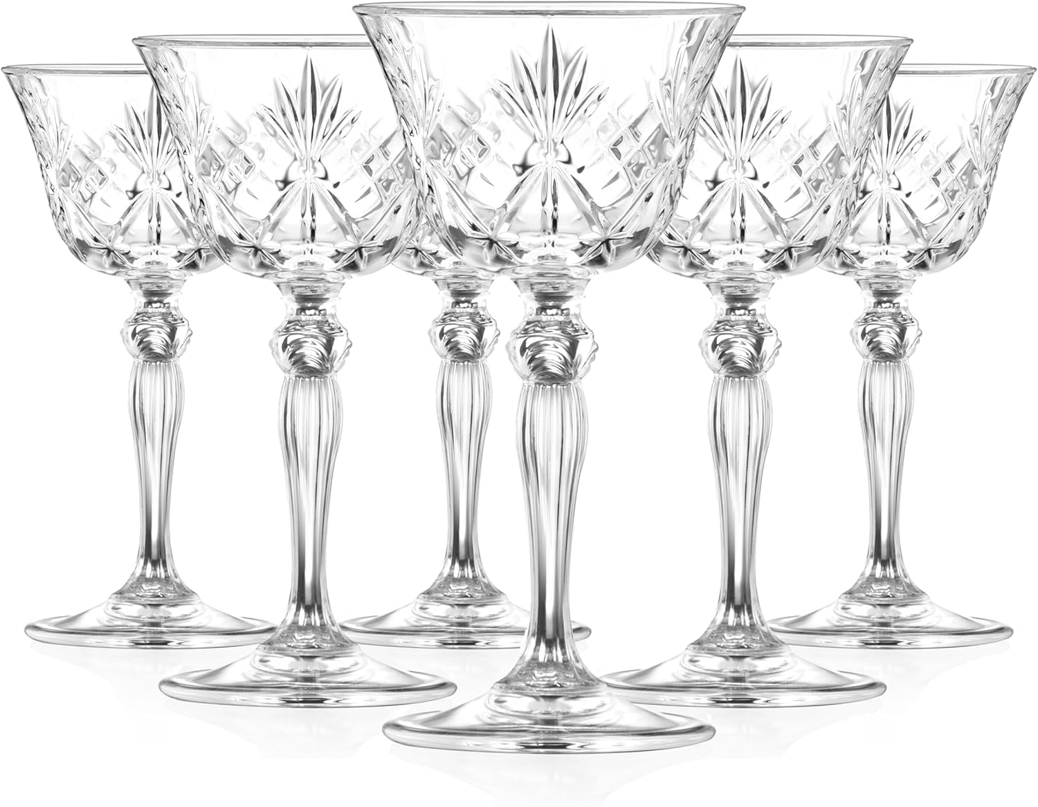 Barski Coupette Cocktail Glasses - Coupe Martini Glass - Set of 6 ...