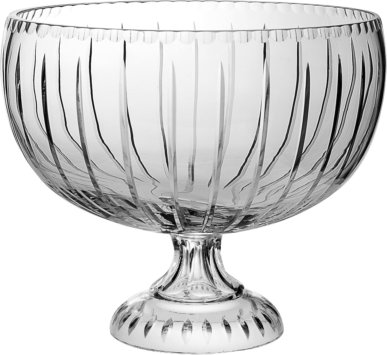 Barski – Handmade European Crystal Footed Centerpiece Bowl – Large ...