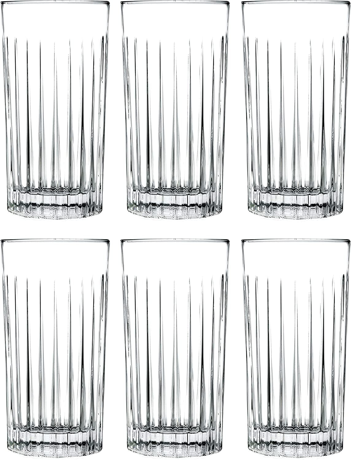 Barski Highball - Glass - Set of 6 - Hiball Glasses - Crystal Glass ...