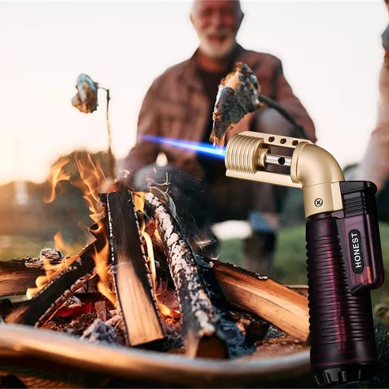 Barsme Metal Lighter Bend Blast Flameproof Burner Outdoor Barbecue ...