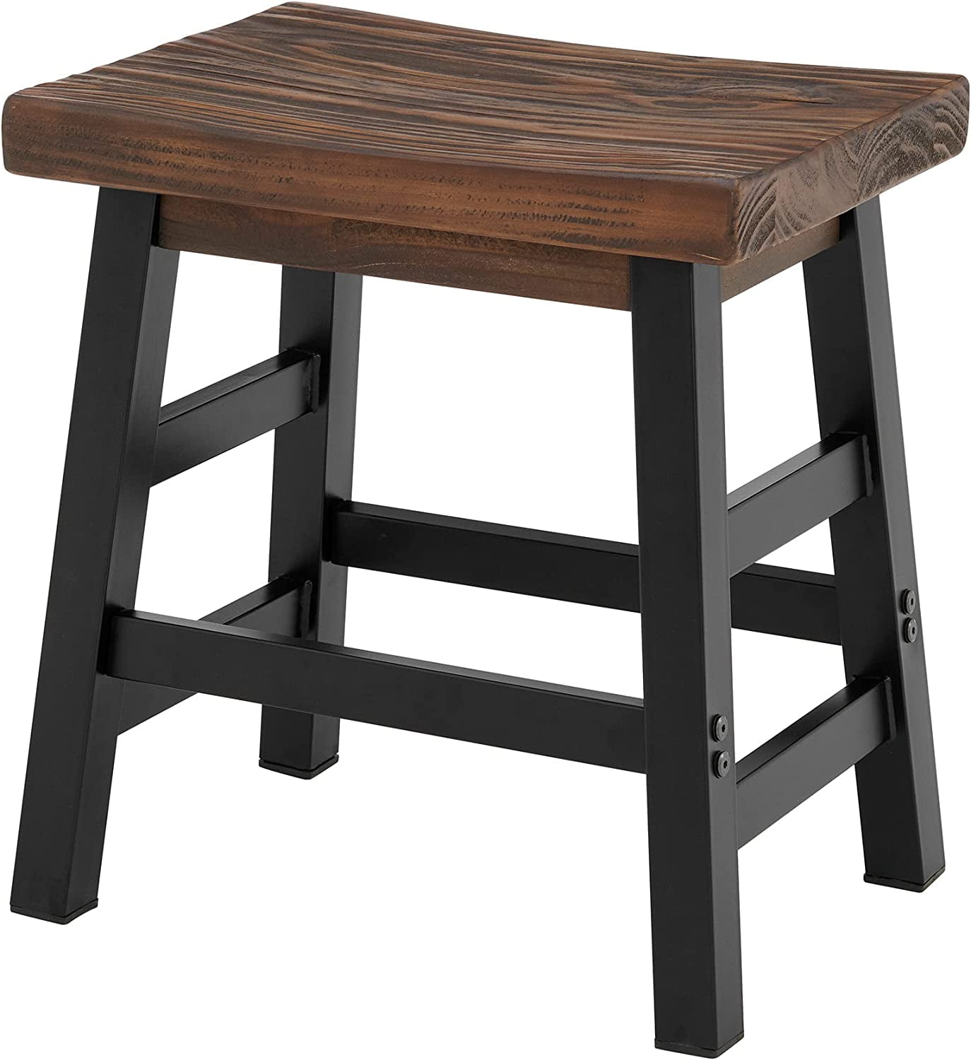Barstool - 20-Inch Height, Solid Pine Wood Seat with Solid Finish ...