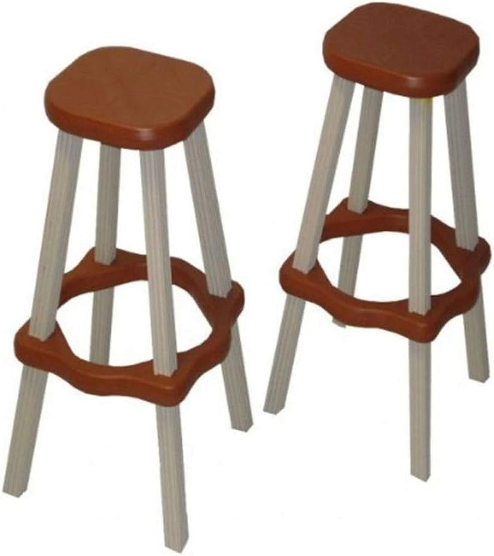 Barstool Set (2/Carton), Redwood/Beige, 26 Inches Tall - Walmart.com