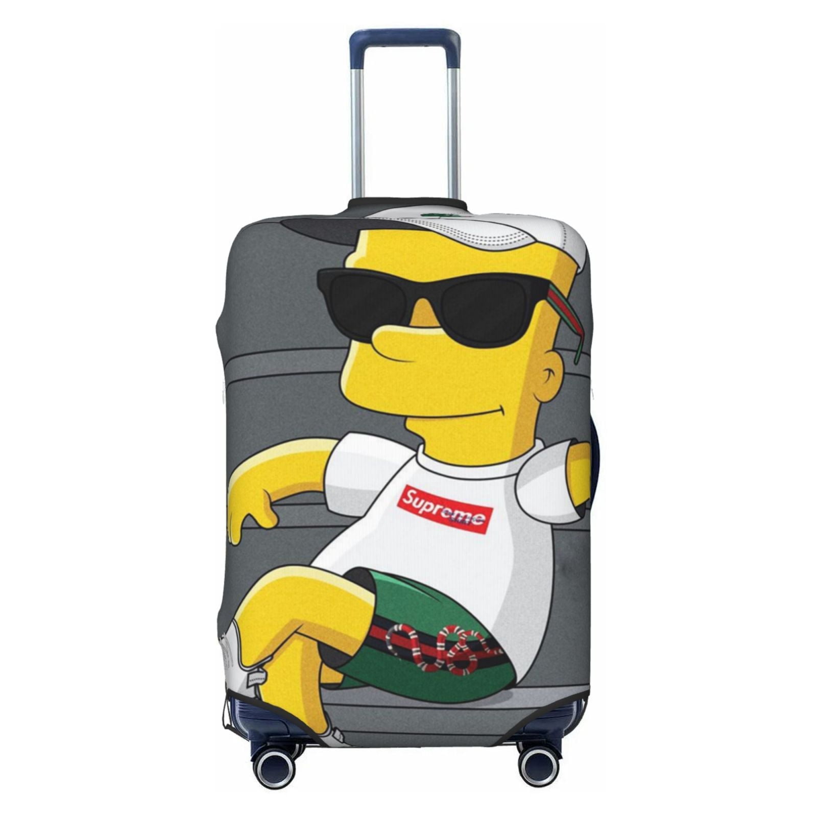 Bart Simpson Luggage Cover Approved Travel Suitcase Protector Elastic ...