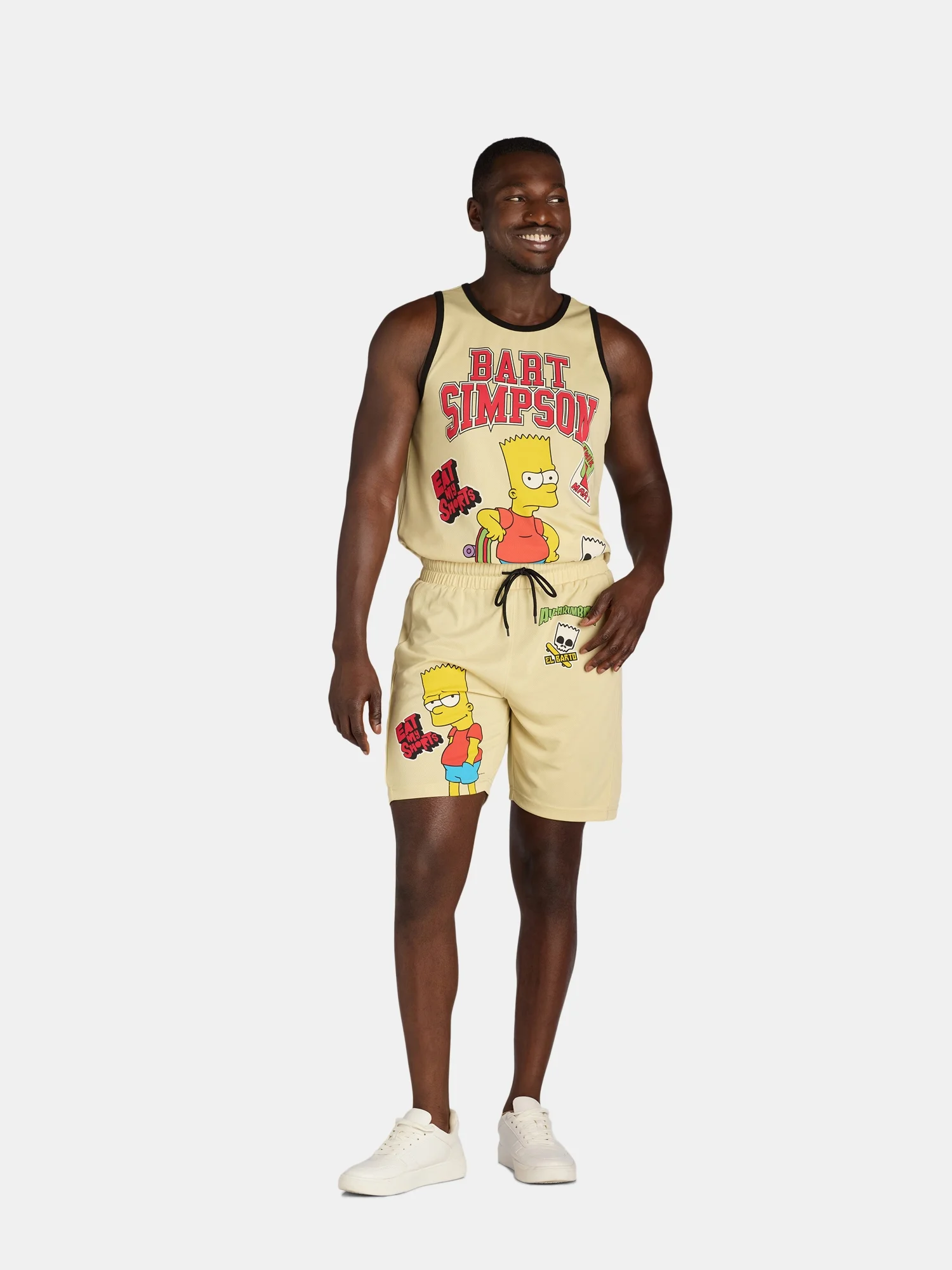 Bart Simpson Men's Graphic Mesh Shorts, Sizes S-XXL - Walmart.com