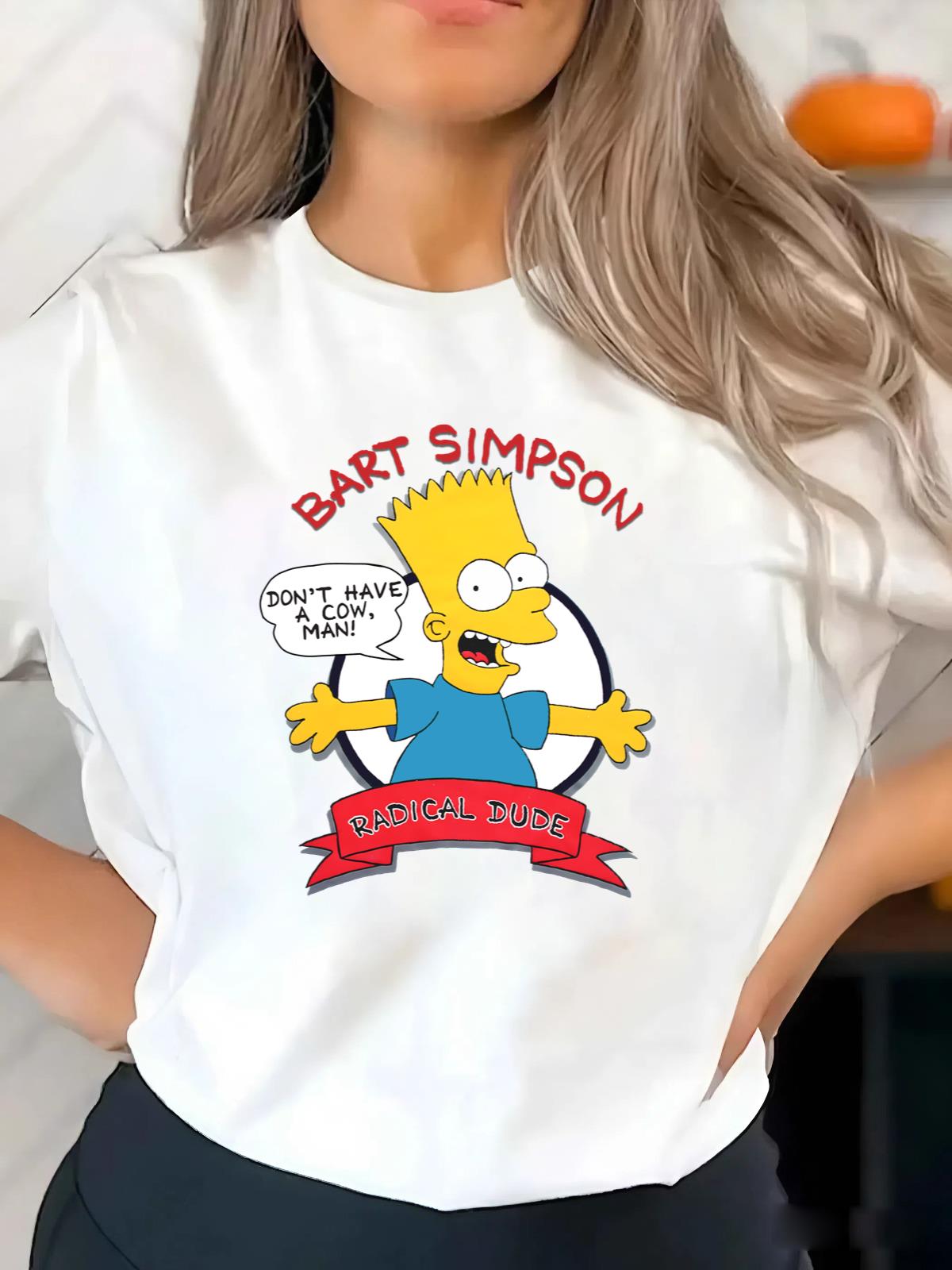 Bart Simpson Radical Dude 90s Throwback Style Cartoon Fan Unisex T ...