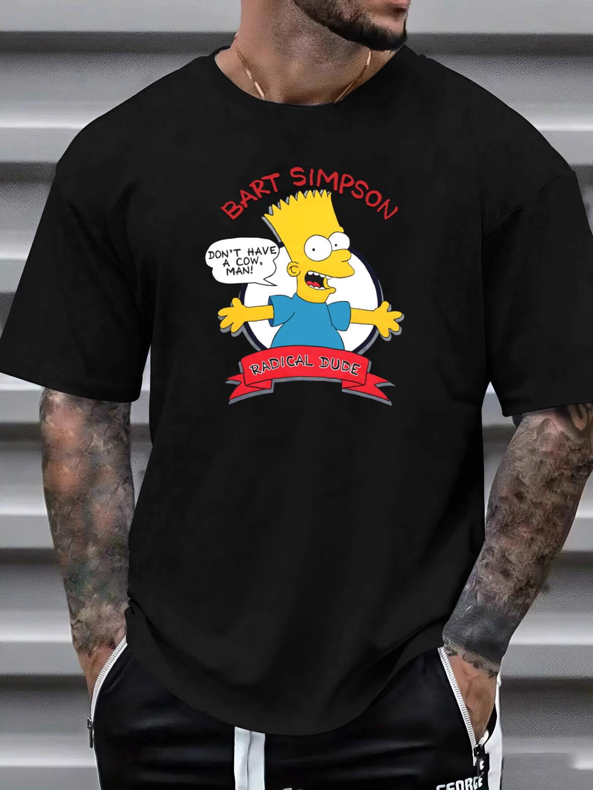 Bart Simpson Radical Dude 90s Throwback Style Cartoon Fan Unisex T ...