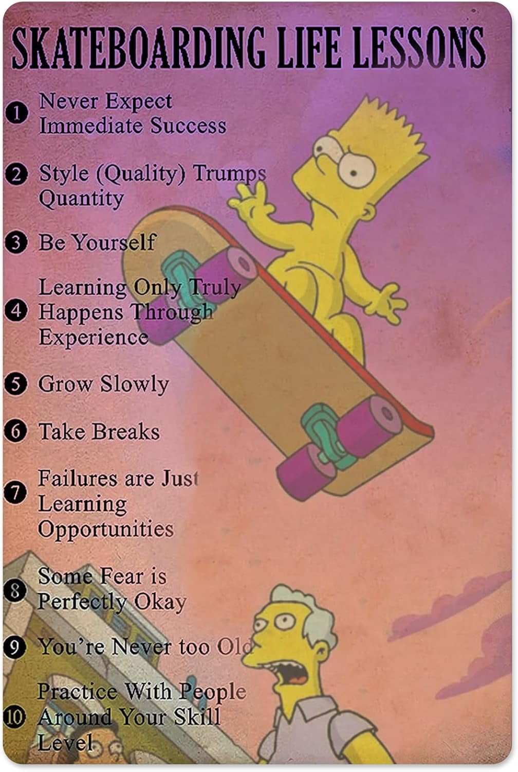 Bart Simpson Skateboard Diamond Painting Kits for Adults,Skateboarding ...