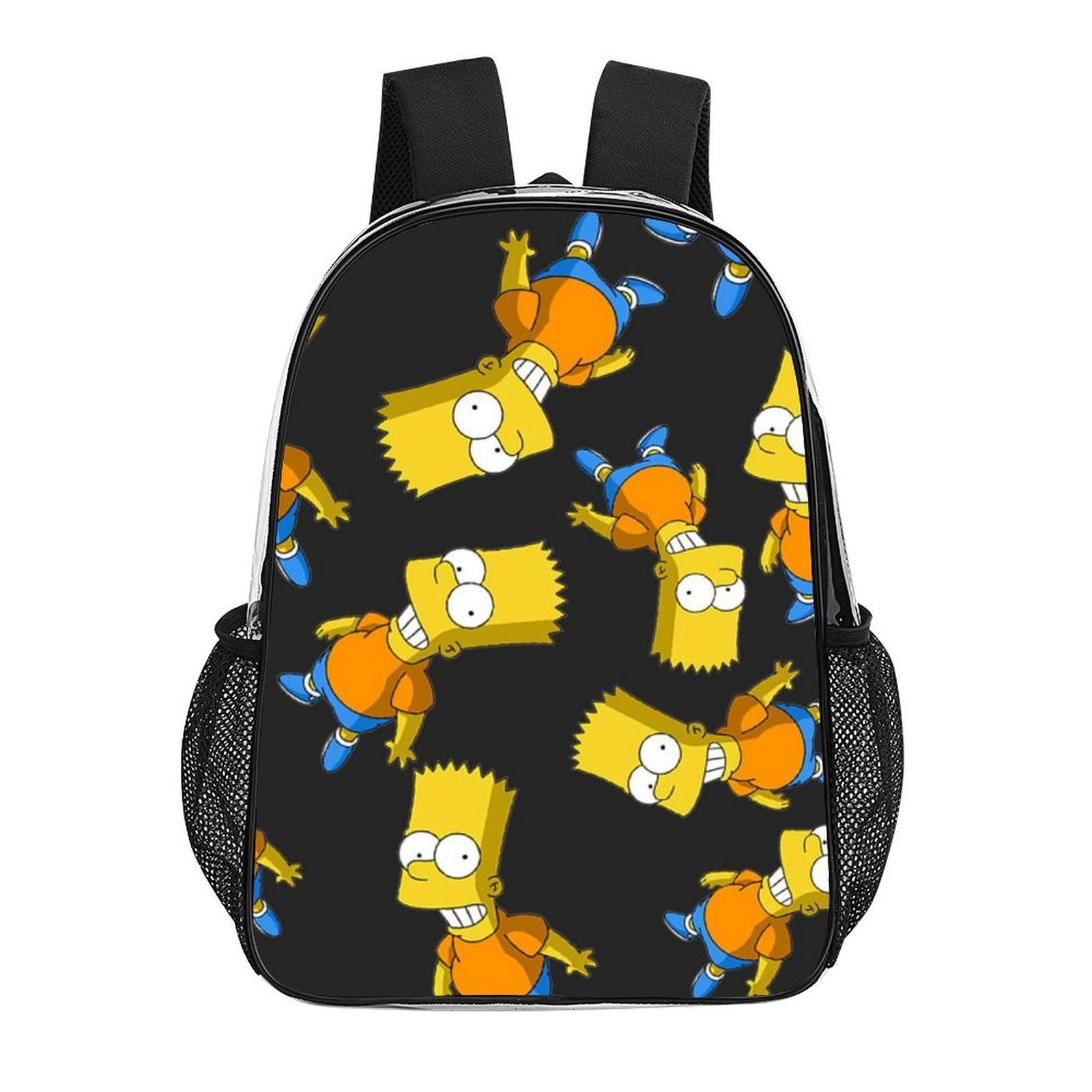 Bart The Simpsons Cartoon Clear Backpack Transparent Bag Large Capacity ...