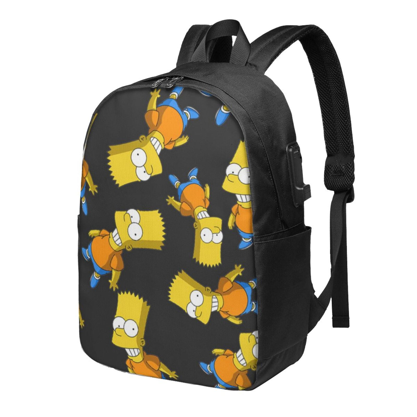 Bart The Simpsons Cartoon Backpack Lightweight Shoulders Daypack School ...