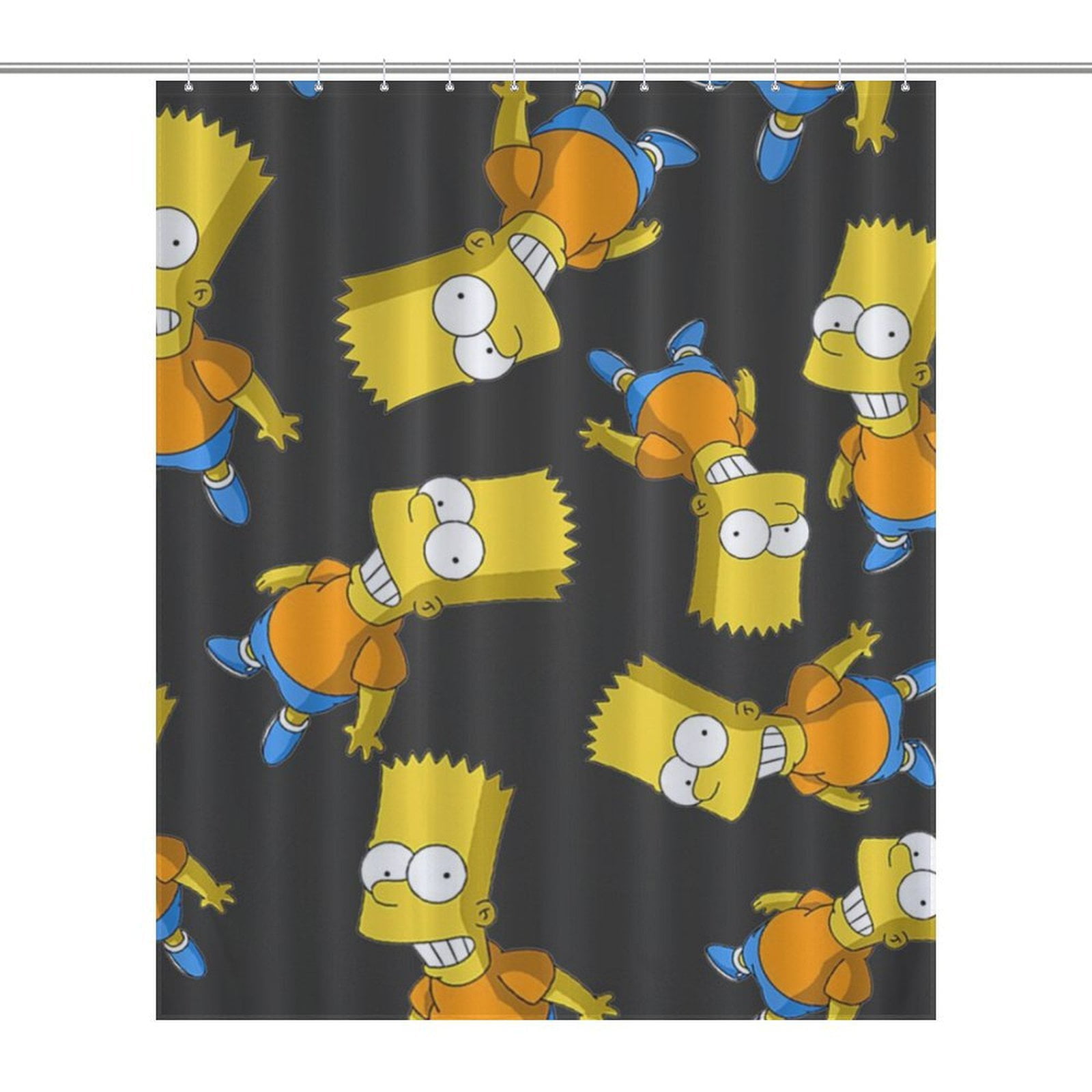 Bart The Simpsons Cartoon Shower Curtain Decor Bath Curtain Waterproof ...