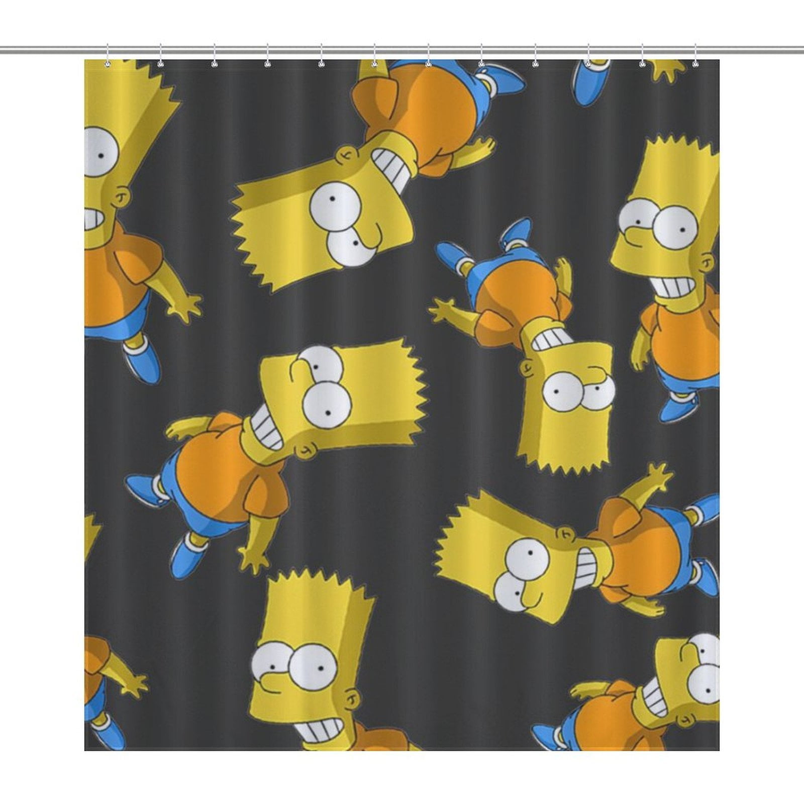 Bart The Simpsons Cartoon Shower Curtain Decor Bath Curtain Waterproof ...