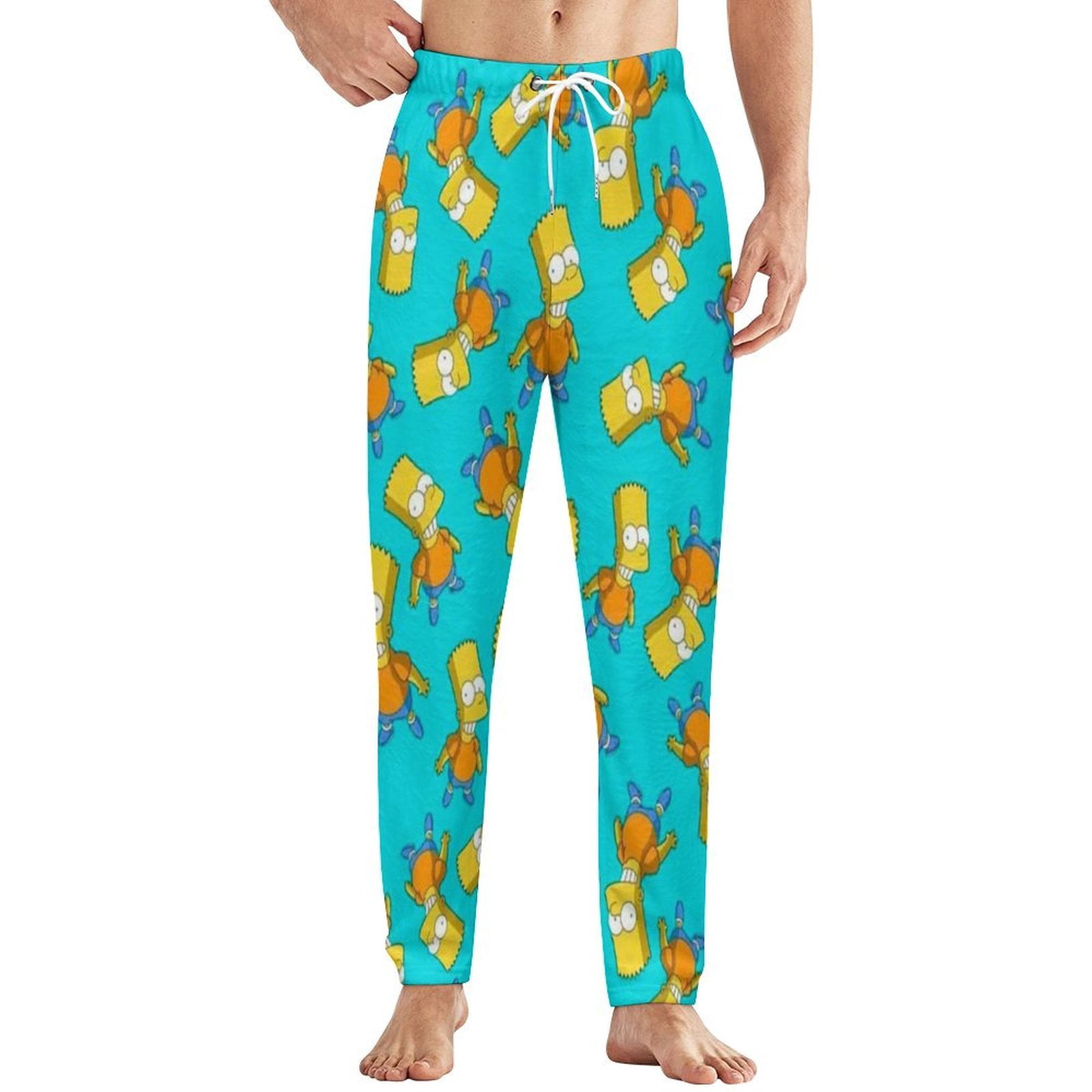 Bart The Simpsons Plush Men's Pajama Pants Bottoms Fashion Loose Lounge ...