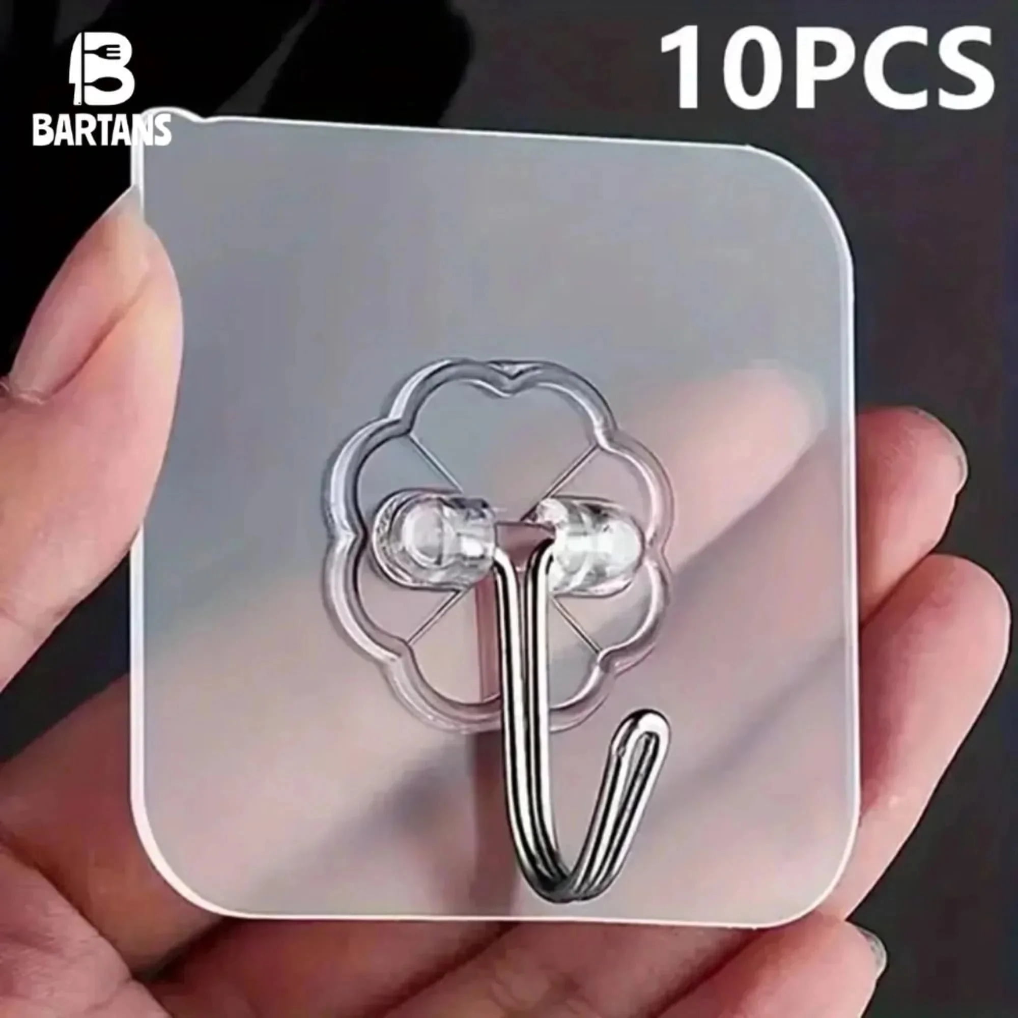 Bartans Traceless Wall Hooks for Hanging Home Self-Adhesive Hangers ...