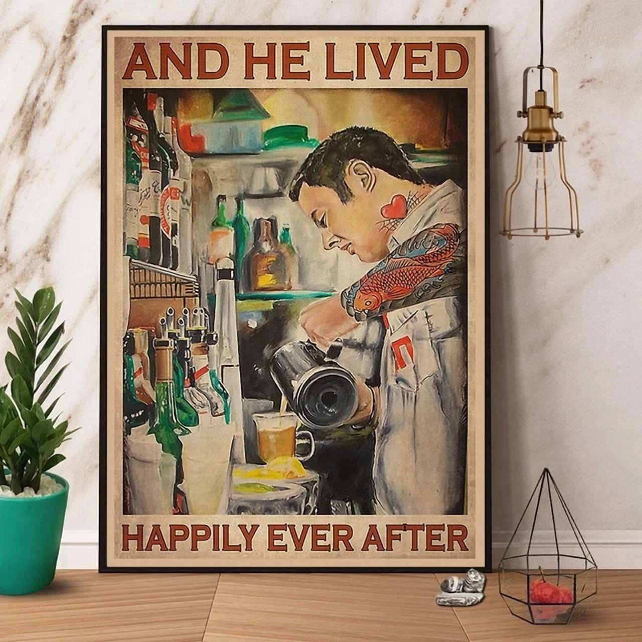 Bartender And He Loved Happily Ever After Paper Poster Wall Art ...