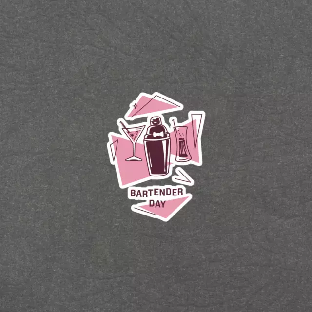 Bartender Day Cocktail Shaker Martini Glasses Celebration Stickerphone ...