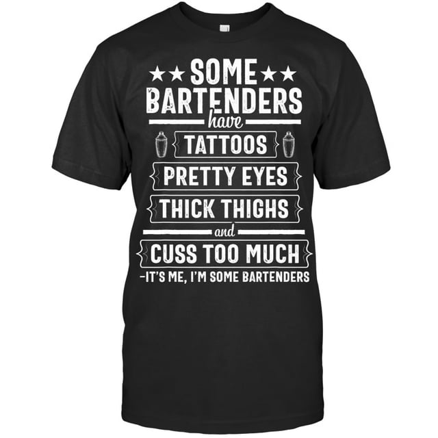 Bartender Gift Women Men Thighs Funny Bartending Mixologist Bartender T Shirt - Walmart.com