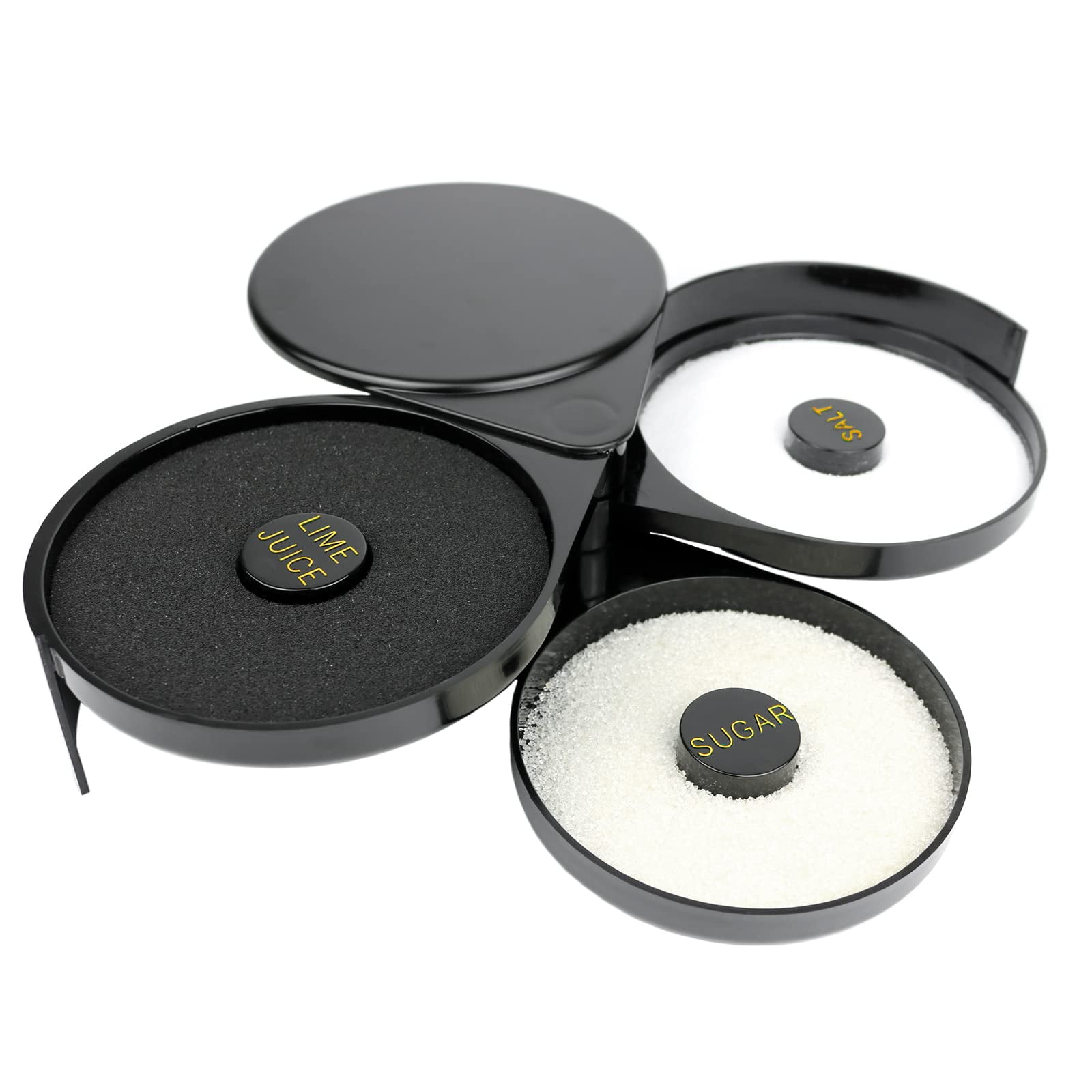 Bartender Glass Rimmer Tool 3-Tier Tray with Sponge, Plastic Rimming ...