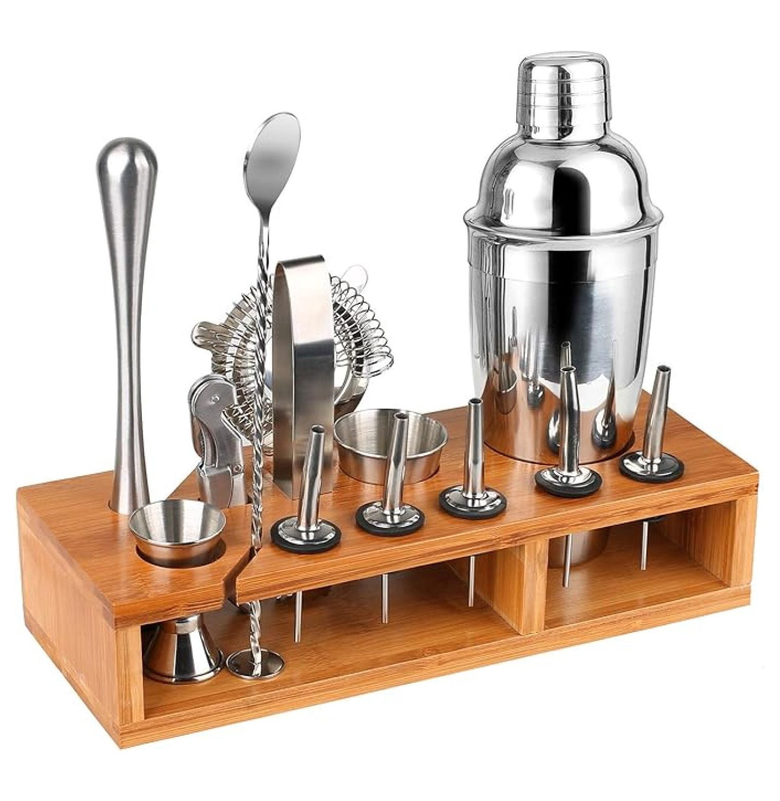 Bartender Kit, 13-Piece Home Bar Cocktail Shaker Bar Set with Stylish ...