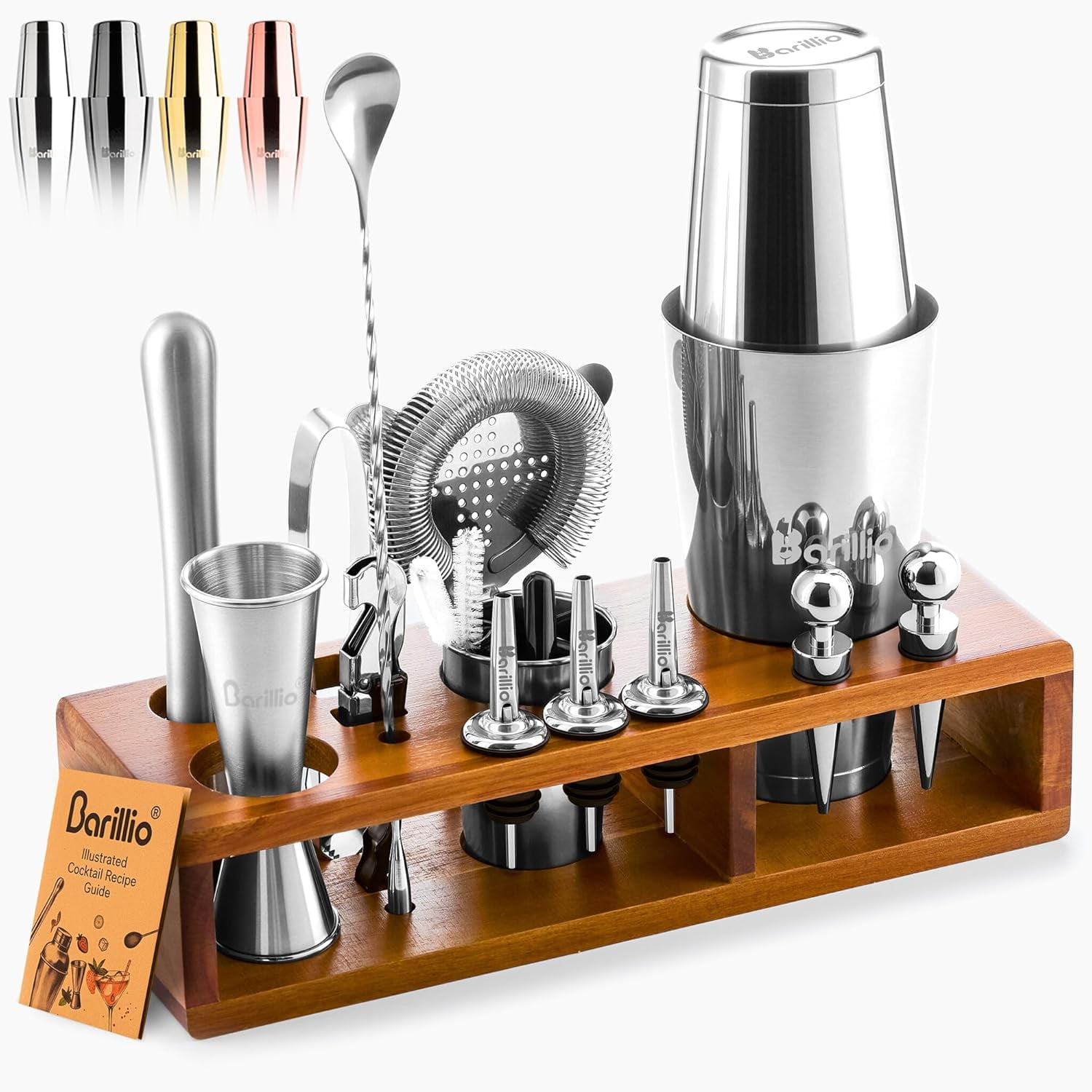 Bartender Kit – 23-Piece Stainless-Steel Cocktail Shaker Set with ...