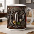 Bartender Mug 3D Effect Cocktail Tools Coffee Cup for Mixologists & Bar ...