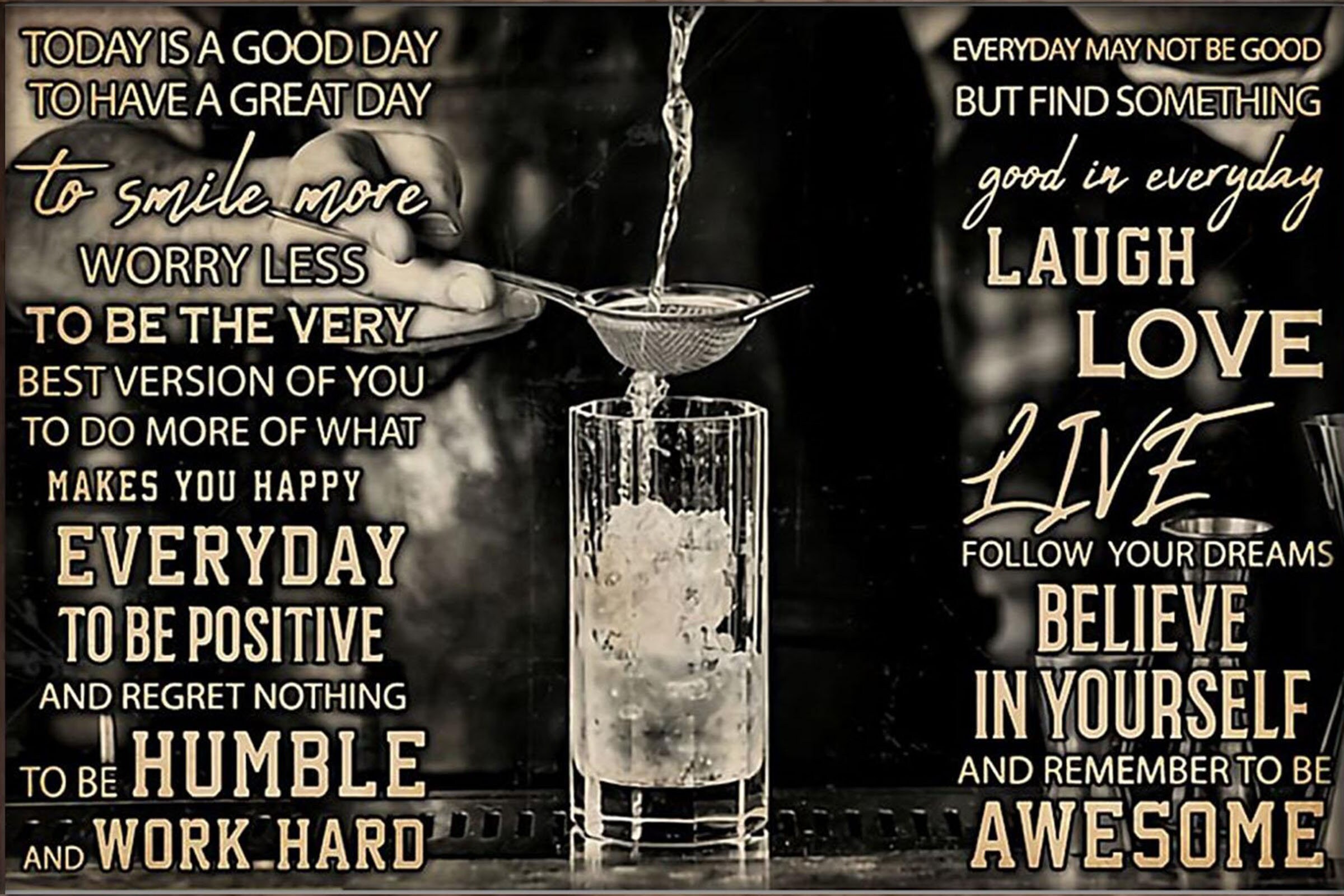 Bartender Poster,Drinking Liquors Poster,Laugh-Love-Live Poster, Quotes ...