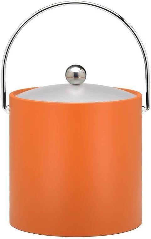 Bartenders Ice Bucket 3-Quart, Spicy Orange, Double Wall Construction ...