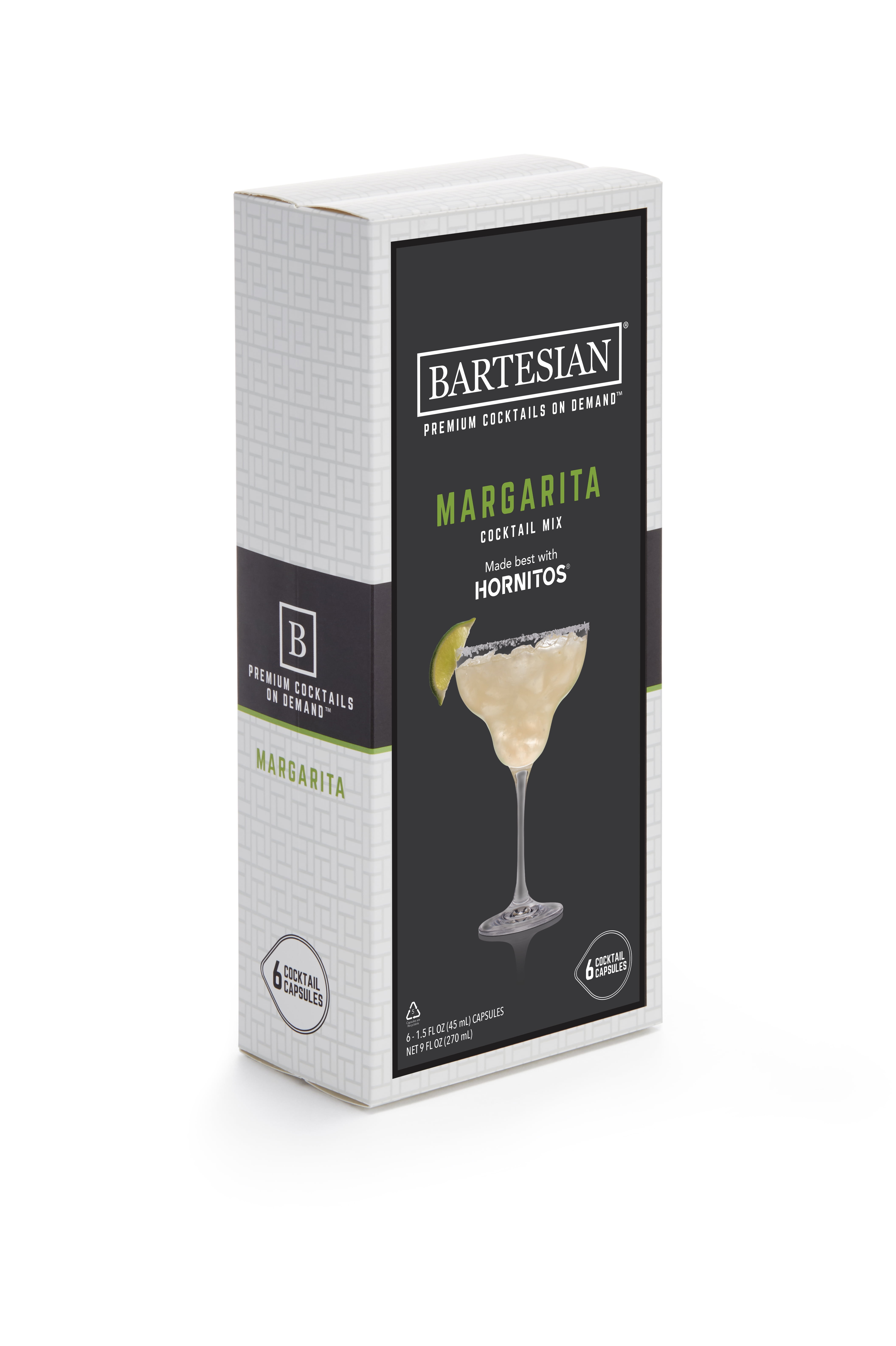 Bartesian Margarita Cocktail Drink Mixes Capsules, Variety Pack of 6 ...