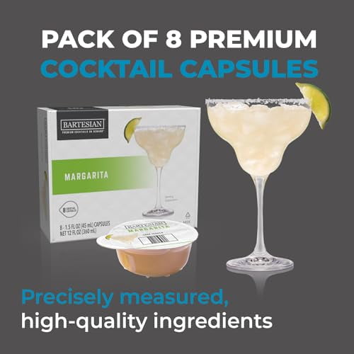 Bartesian Margarita Cocktail Mixer Capsules for Cocktail Machine Home ...