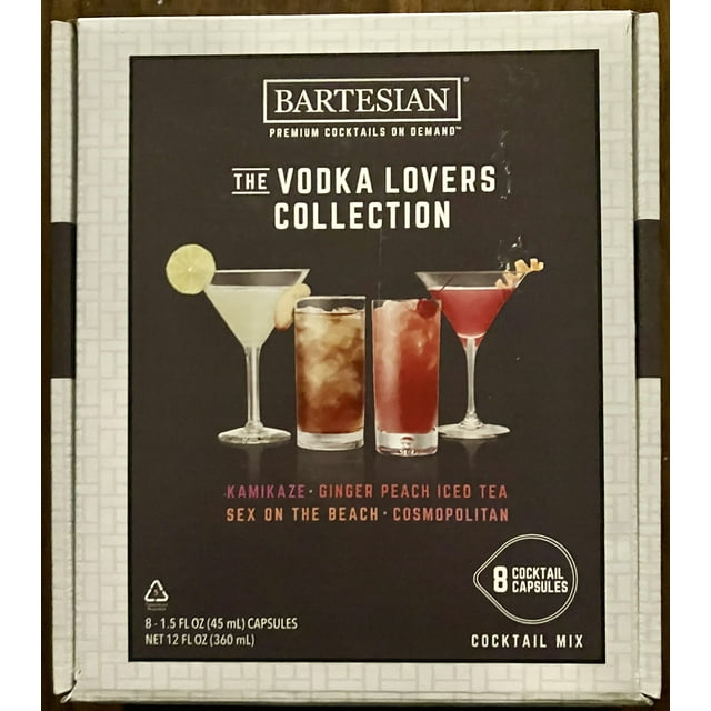 Bartesian Vodka Lovers Collection Cocktail Mixer Capsules, Variety Pack ...