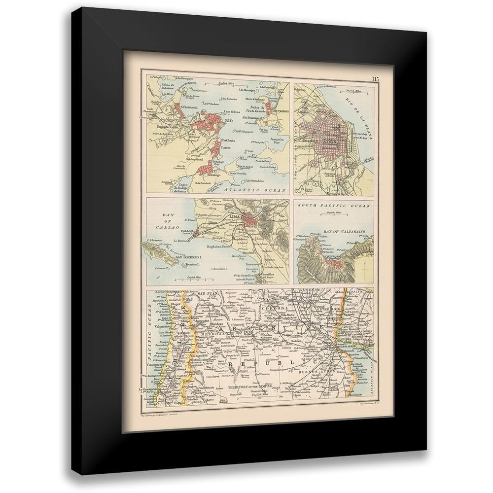 Bartholomew 12x14 Black Modern Framed Museum Art Print Titled - Bays ...